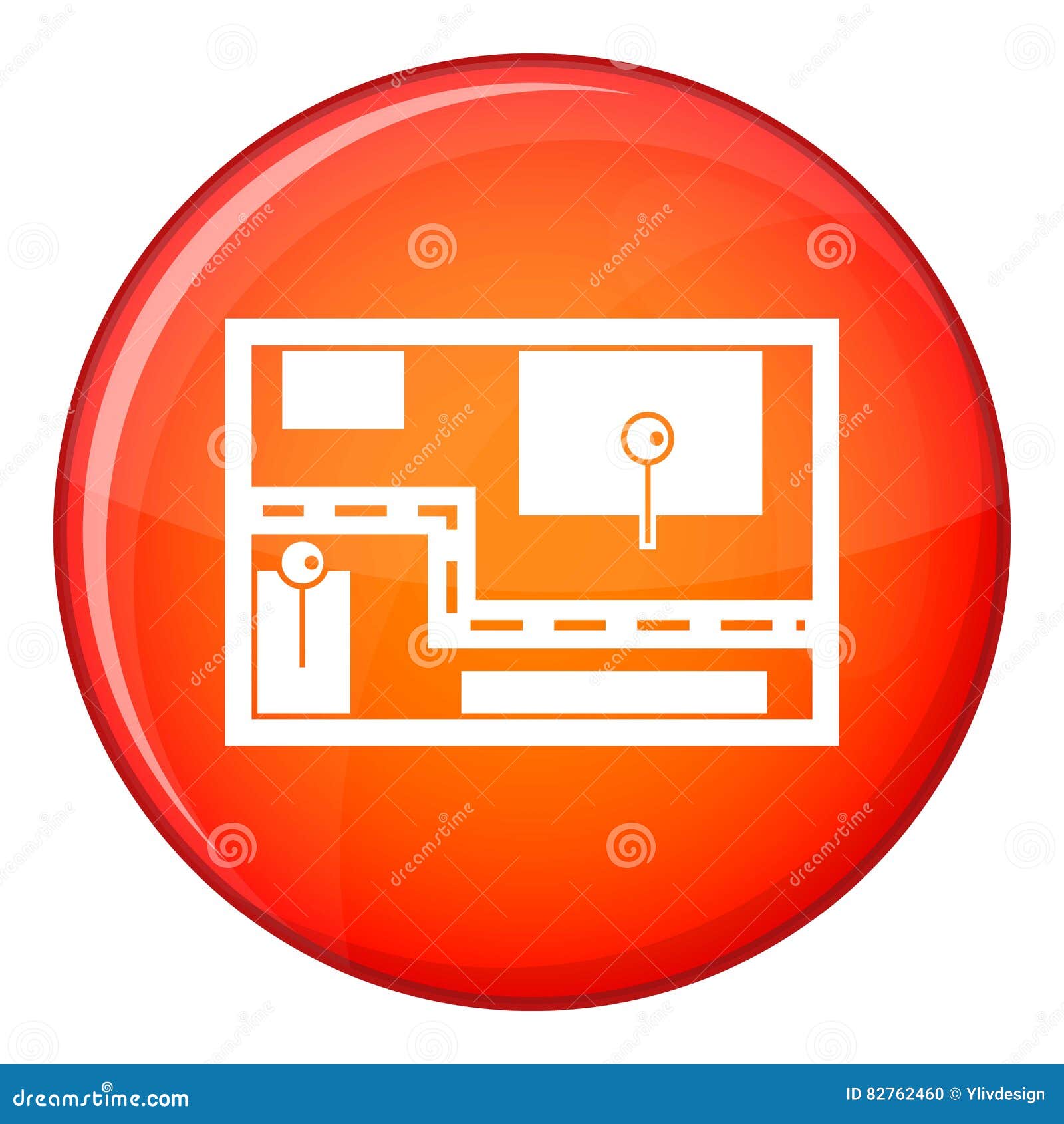 Navigator icon, flat style stock vector. Illustration of navigation ...