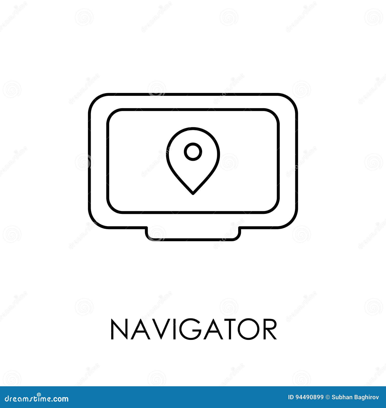 Navigator Icon Symbol Flat Style Vector Illustration Stock Vector ...