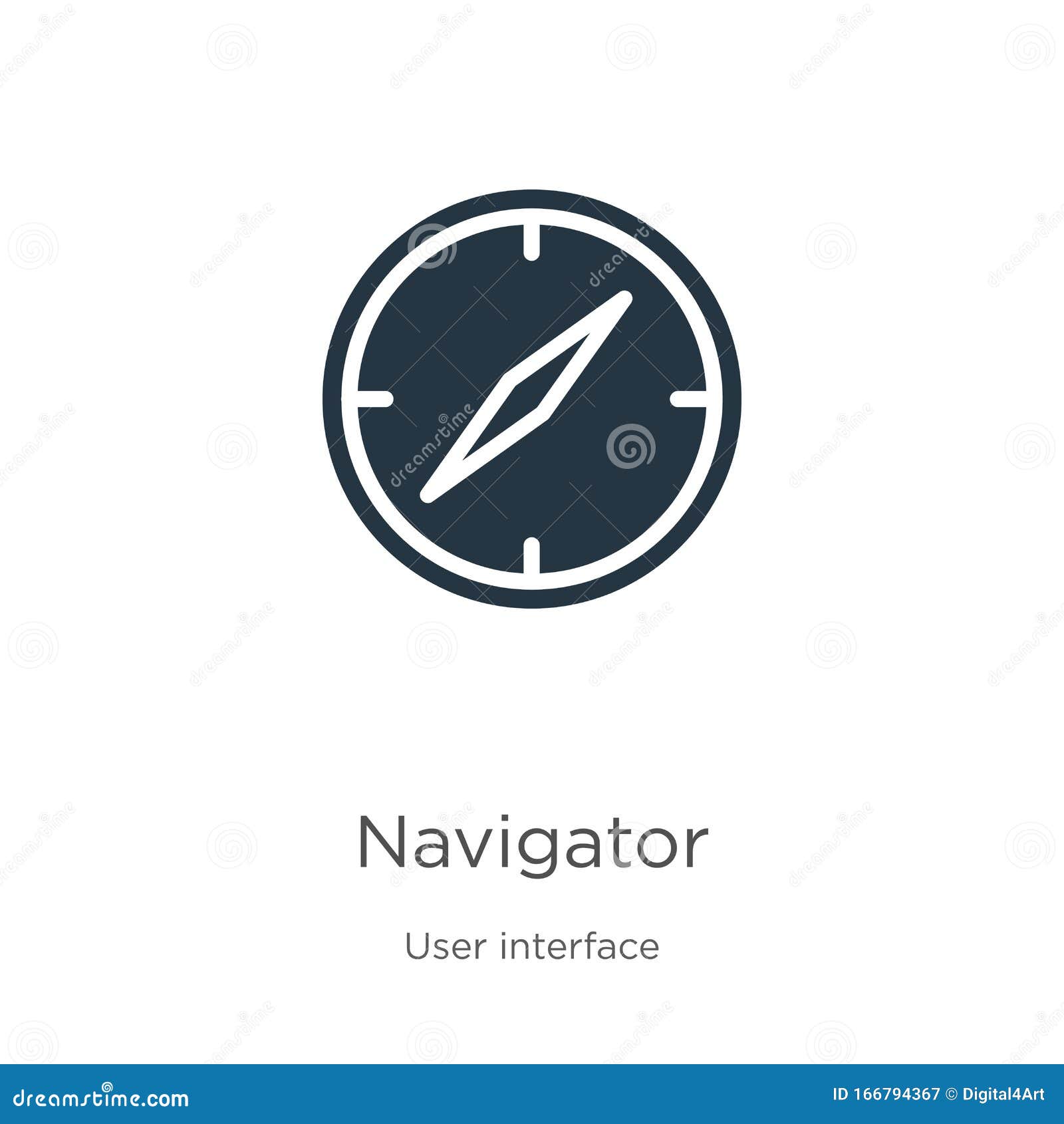 Navigator Icon Vector. Trendy Flat Navigator Icon from User Interface ...