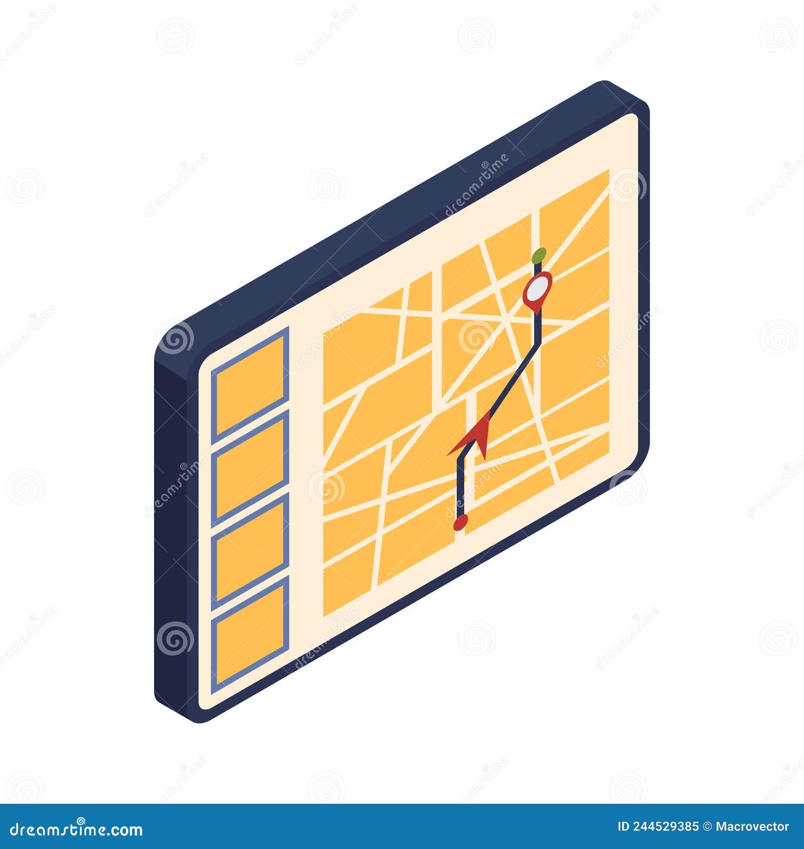 Navigator Isometric Icon stock vector. Illustration of mark - 244529385