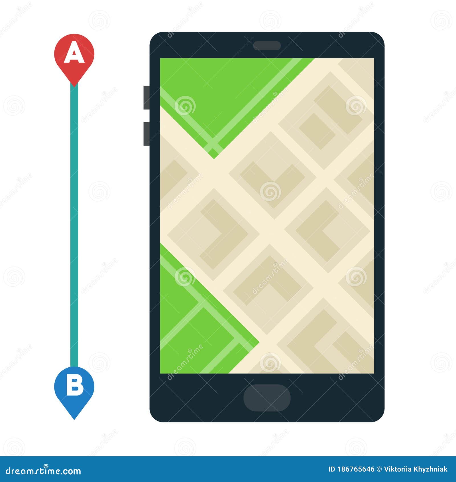 Application To Plan And Notes On Mobile Phone Screen. Female Character ...