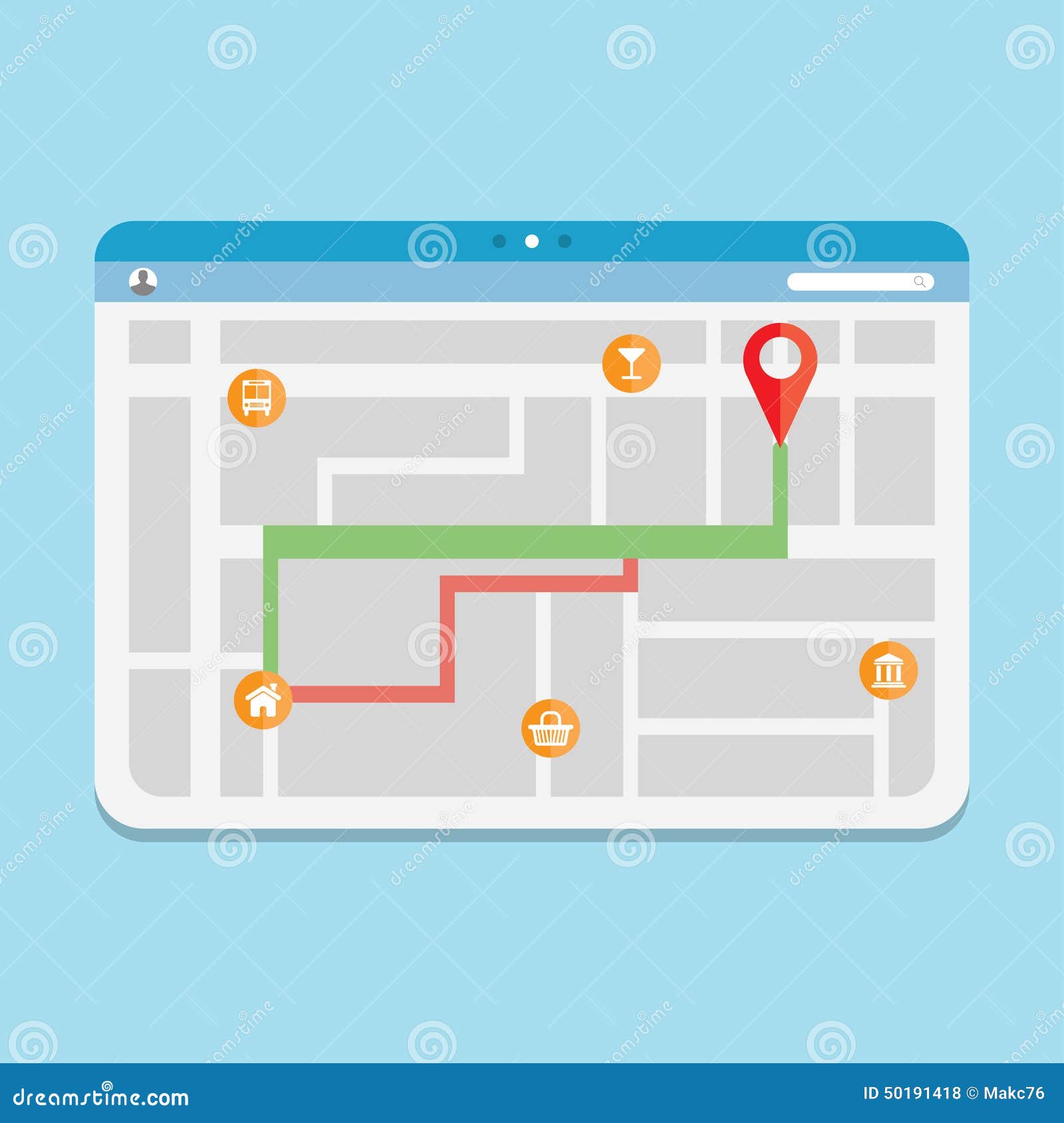 Navigator route gps stock vector. Illustration of gadget - 50191418