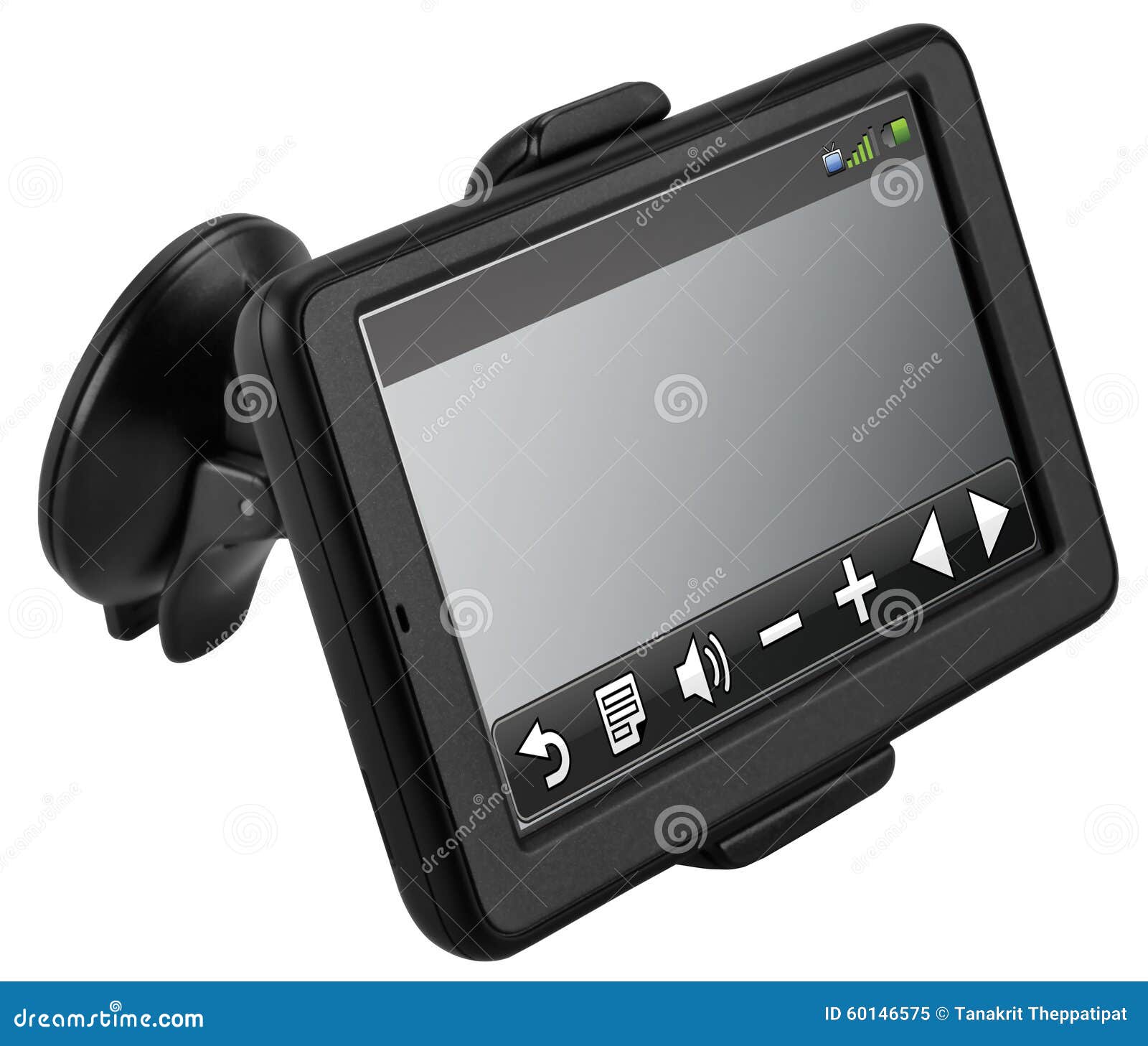 Navigator Screen on Isolate Stock Image - Image of technology, gadget ...