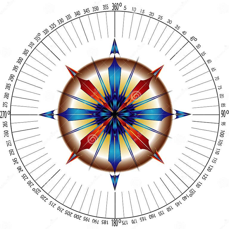 Navigators compass rose stock vector. Illustration of position - 6674732