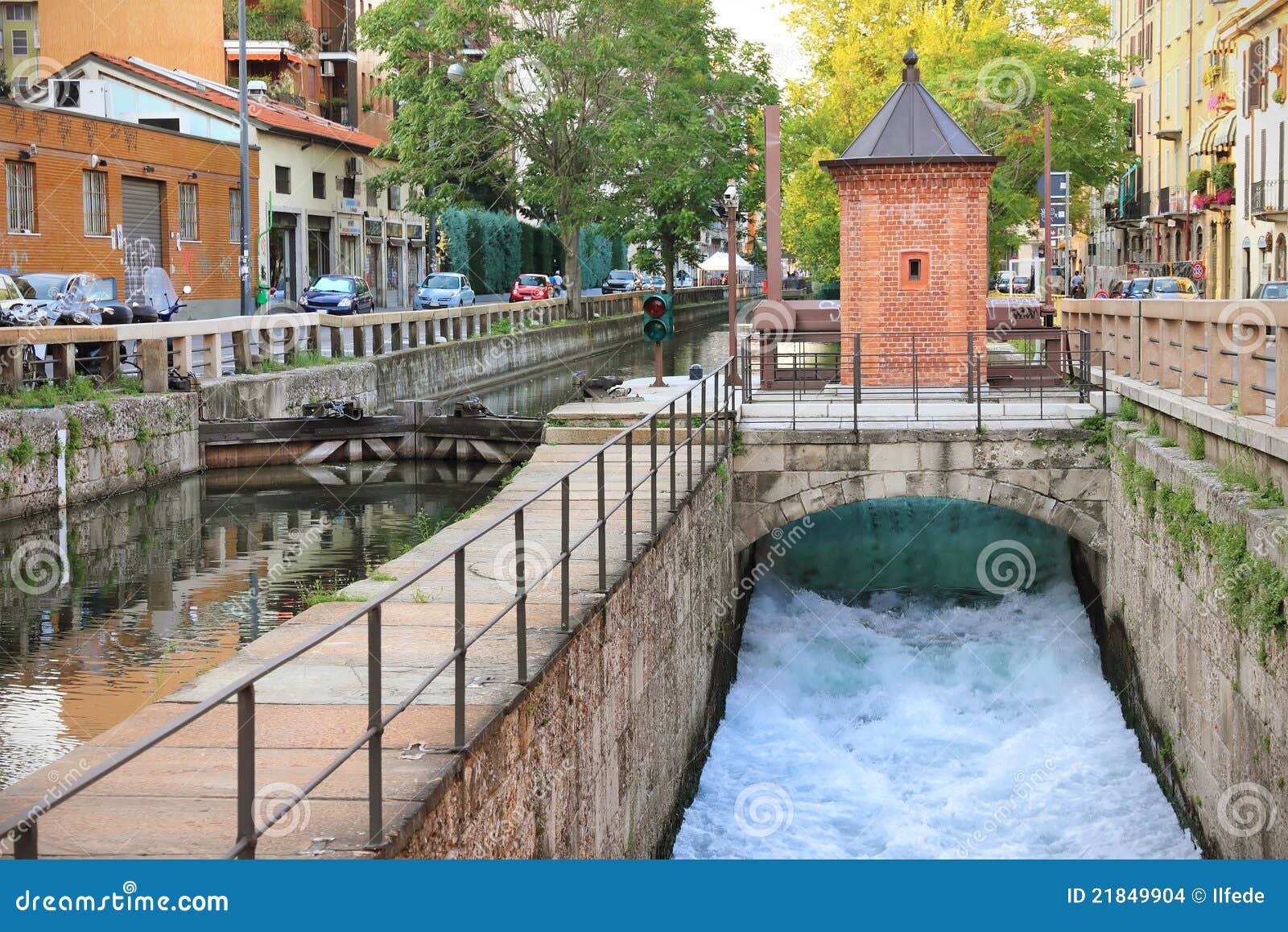 Naviglio in Milan, Italy stock photo. Image of pavese - 21849904