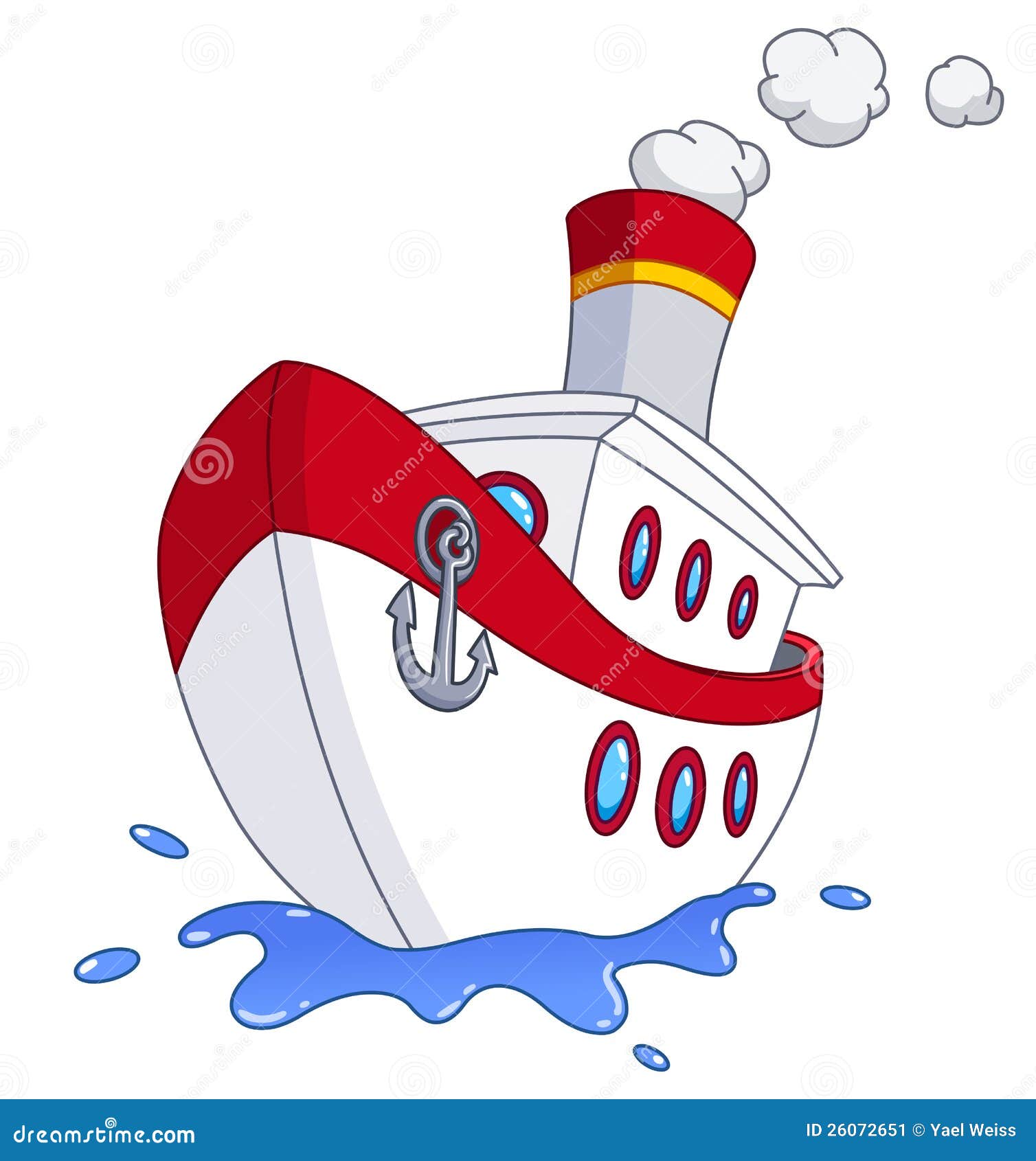 Navio ilustração do vetor. Ilustração de oceano, escora - 26072651