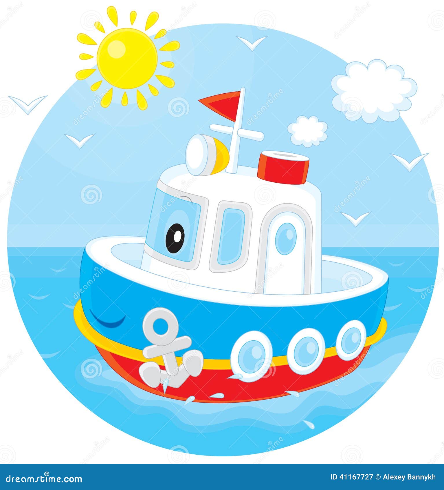 Navio ilustração do vetor. Ilustração de flutuador, desengate - 41167727