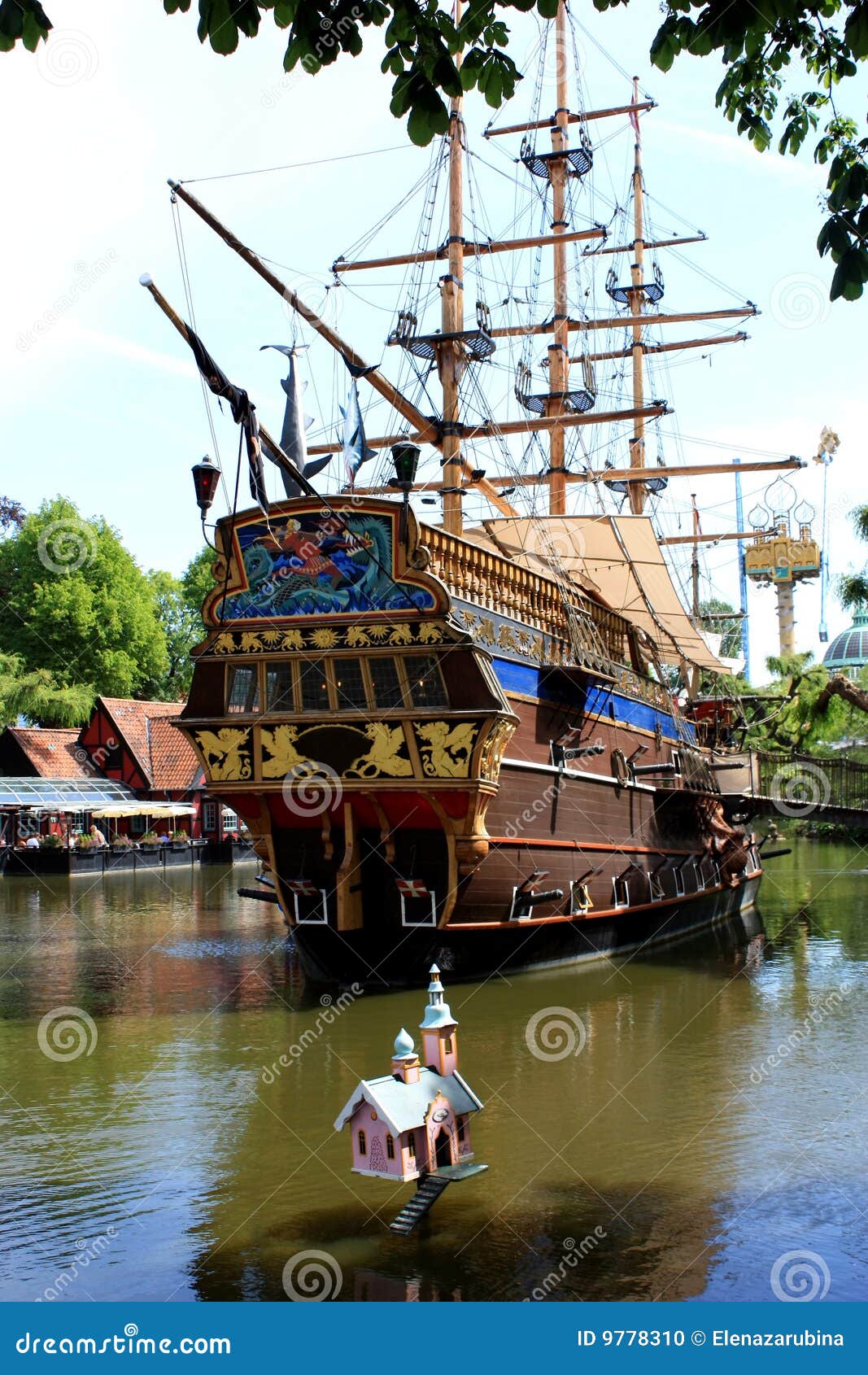 Navio de pirata foto de stock. Imagem de vela, barco, flutuador - 9778310