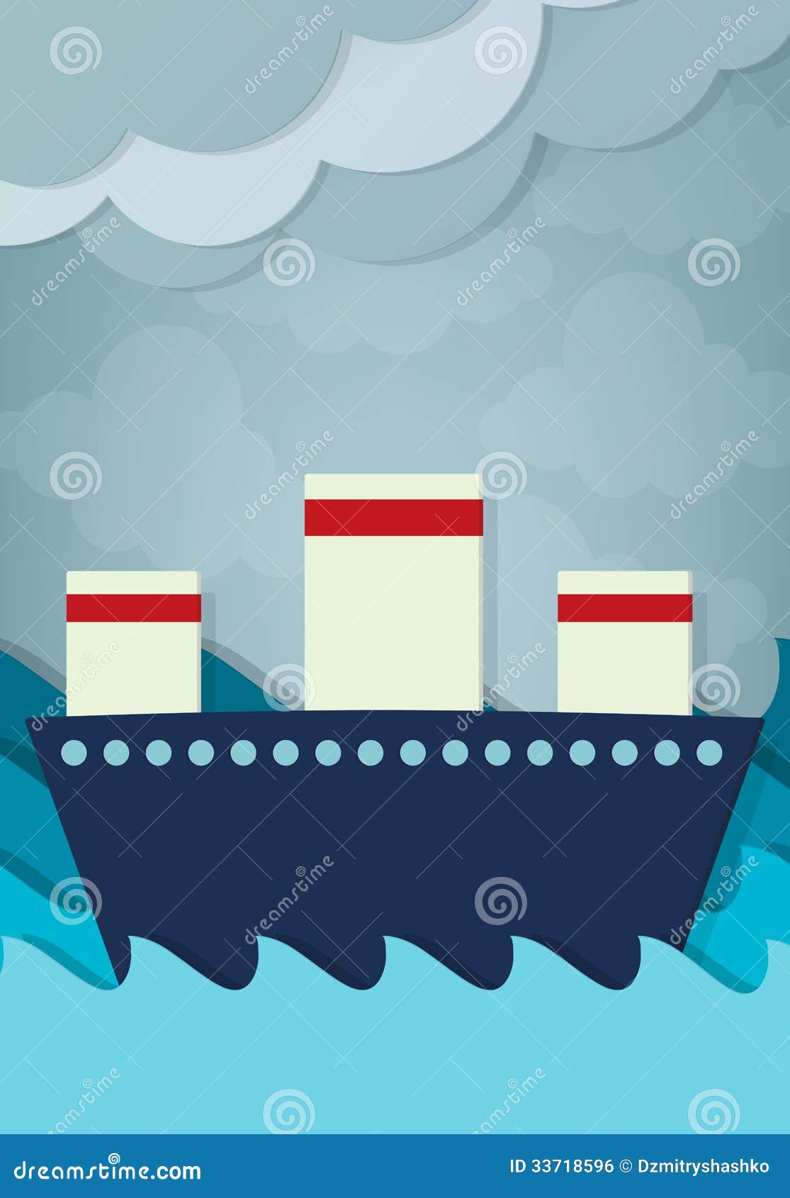 Navio Dos Desenhos Animados Ilustração do Vetor - Ilustração de marinho ...