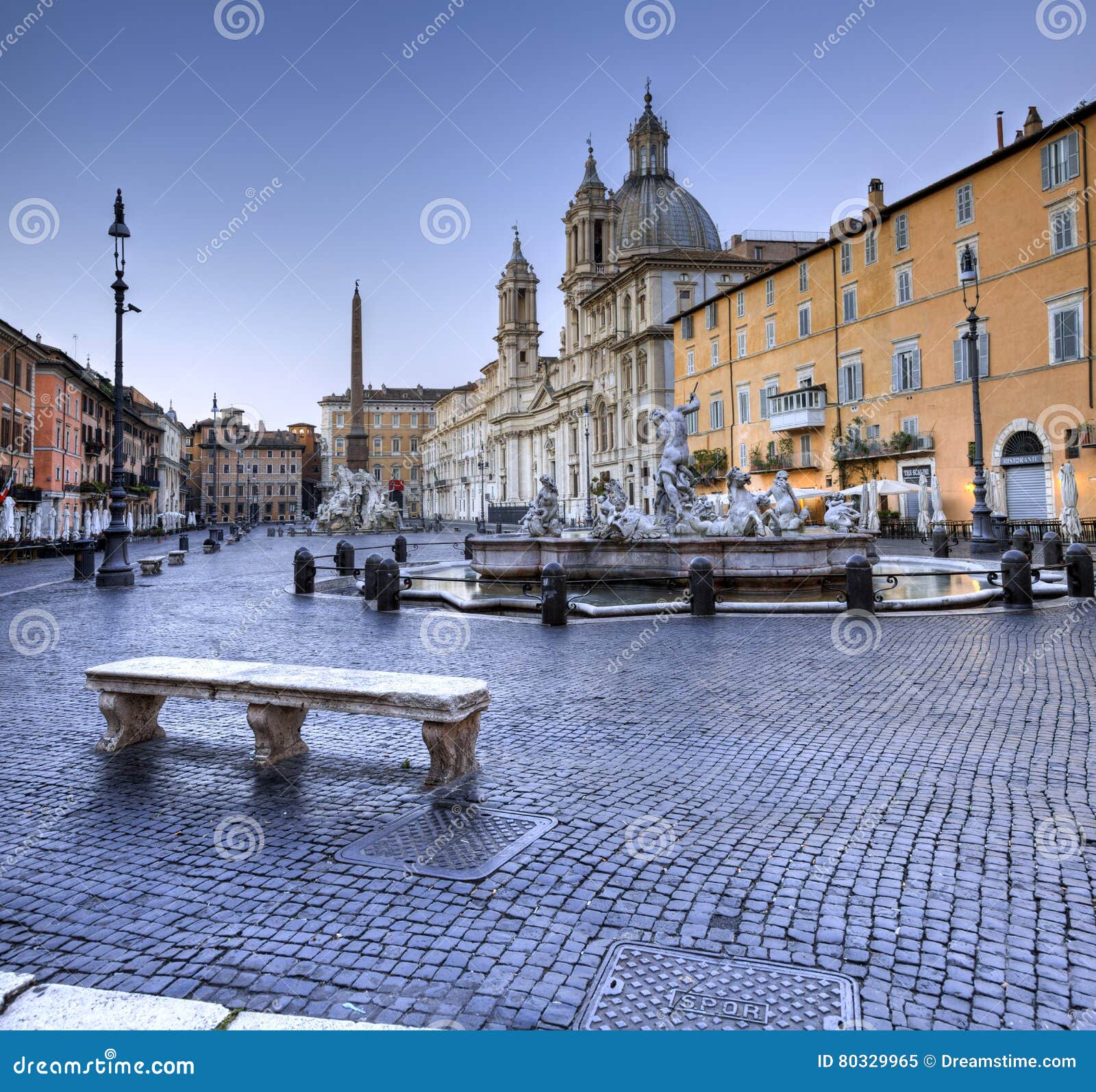 Navona square rome editorial image. Image of rome, bernini - 80329965