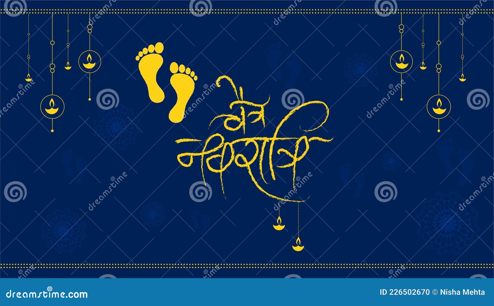 Banner Design of Chaitra Navratri Stock Vector - Illustration of ...