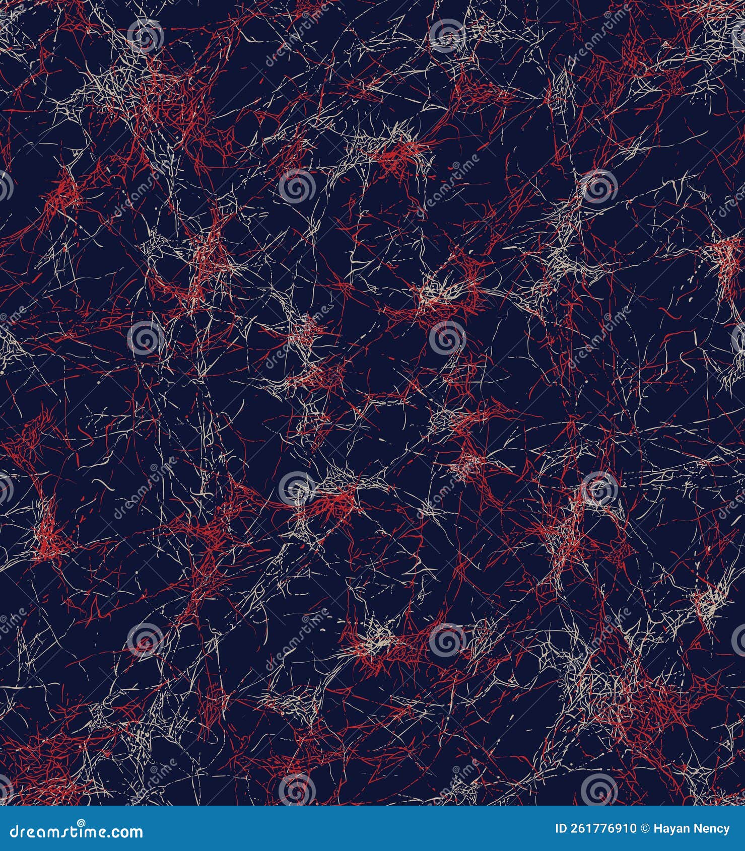 Seamless Batik Pattern on Navy Background Stock Vector - Illustration ...