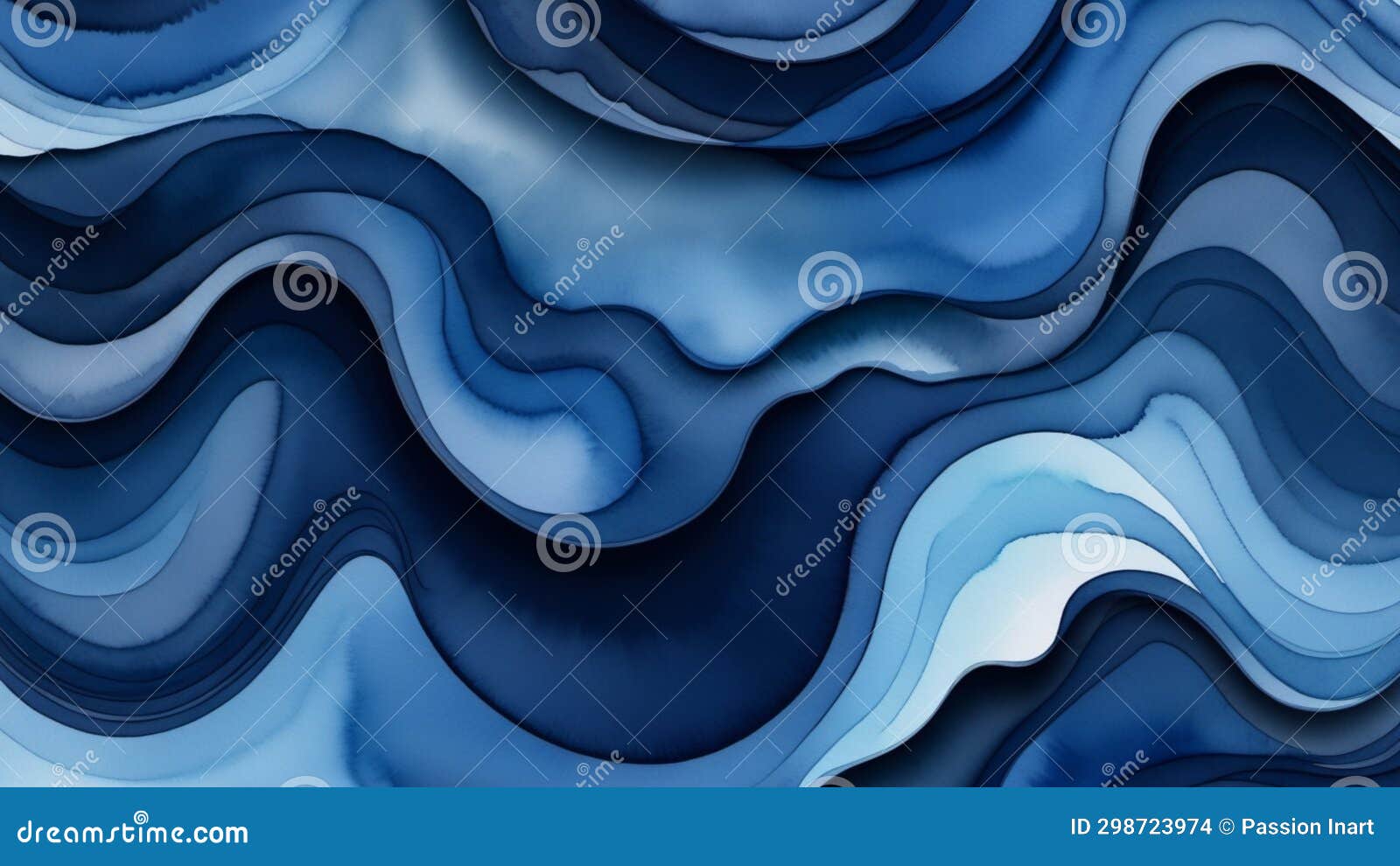 Navy Blue Abstract Watercolor Pattern Background Stock Illustration ...