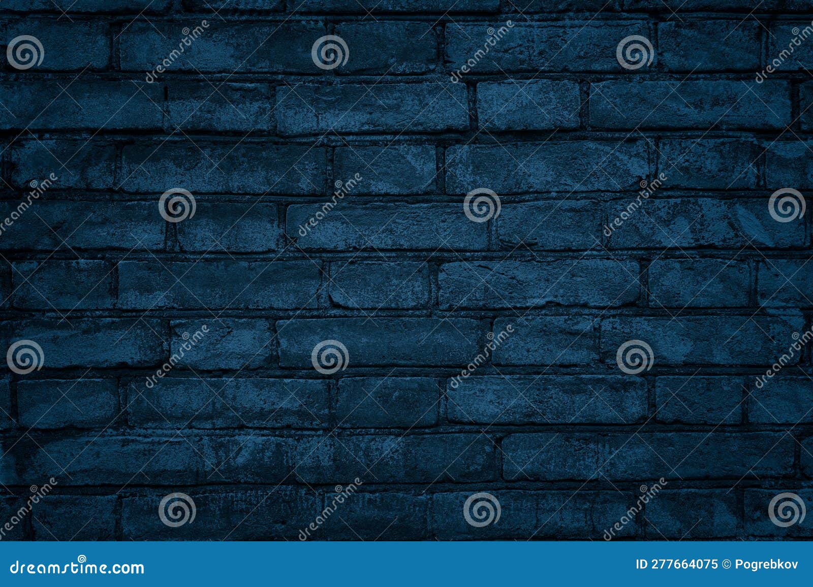 Navy Blue Brick Wall Texture. Indigo Color Brickwork. Dark Grunge ...