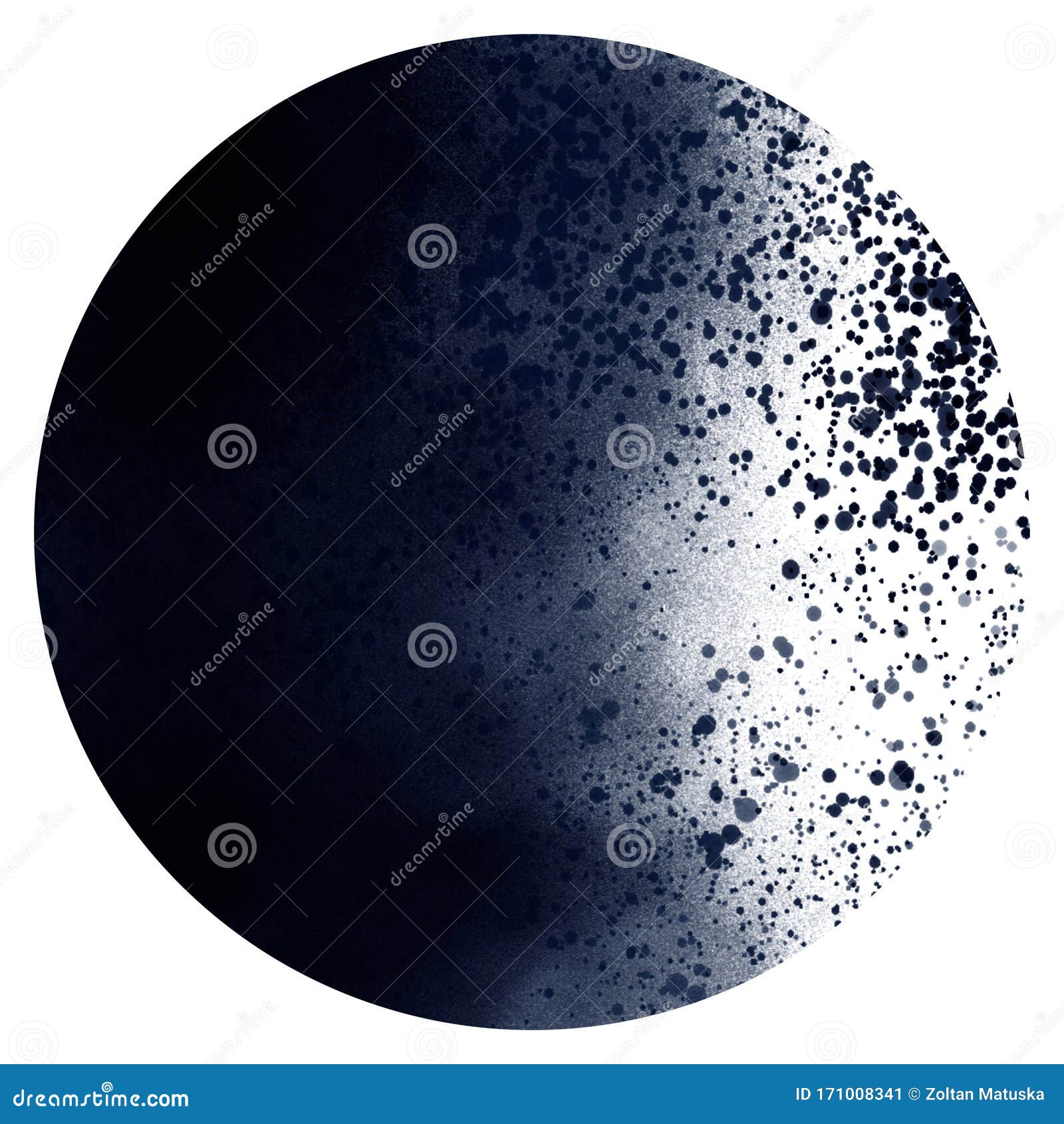 Navy Blue Circle,round Shape, Art Abstract Background, Isolated Web ...