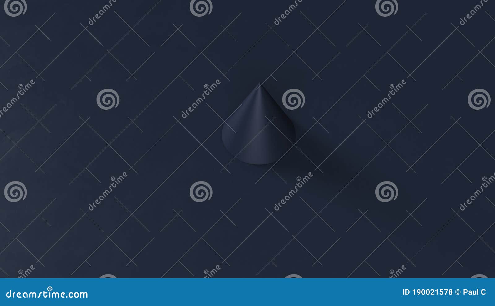 Navy Blue Cone Block stock illustration. Illustration of navy - 190021578