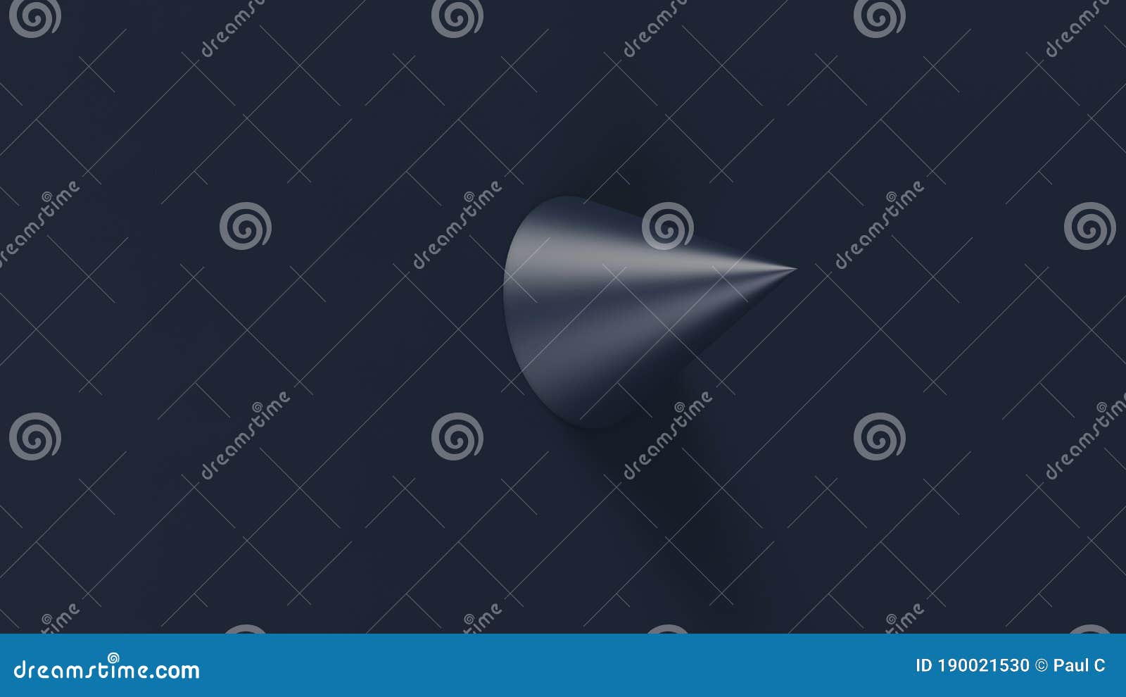 Navy Blue Cone Block stock illustration. Illustration of angle - 190021530
