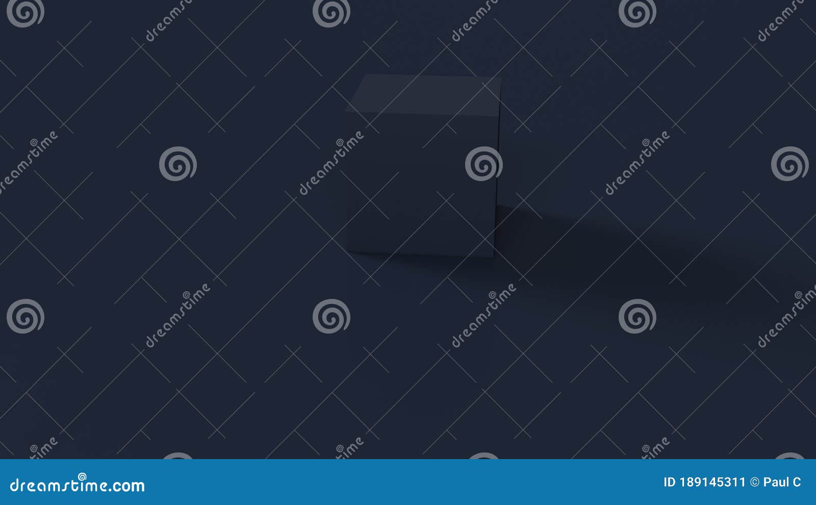 Navy Blue Cube Box Block stock illustration. Illustration of polygonal ...