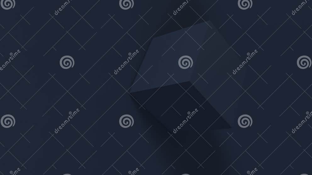 Navy Blue Cube Box Block stock illustration. Illustration of cube ...