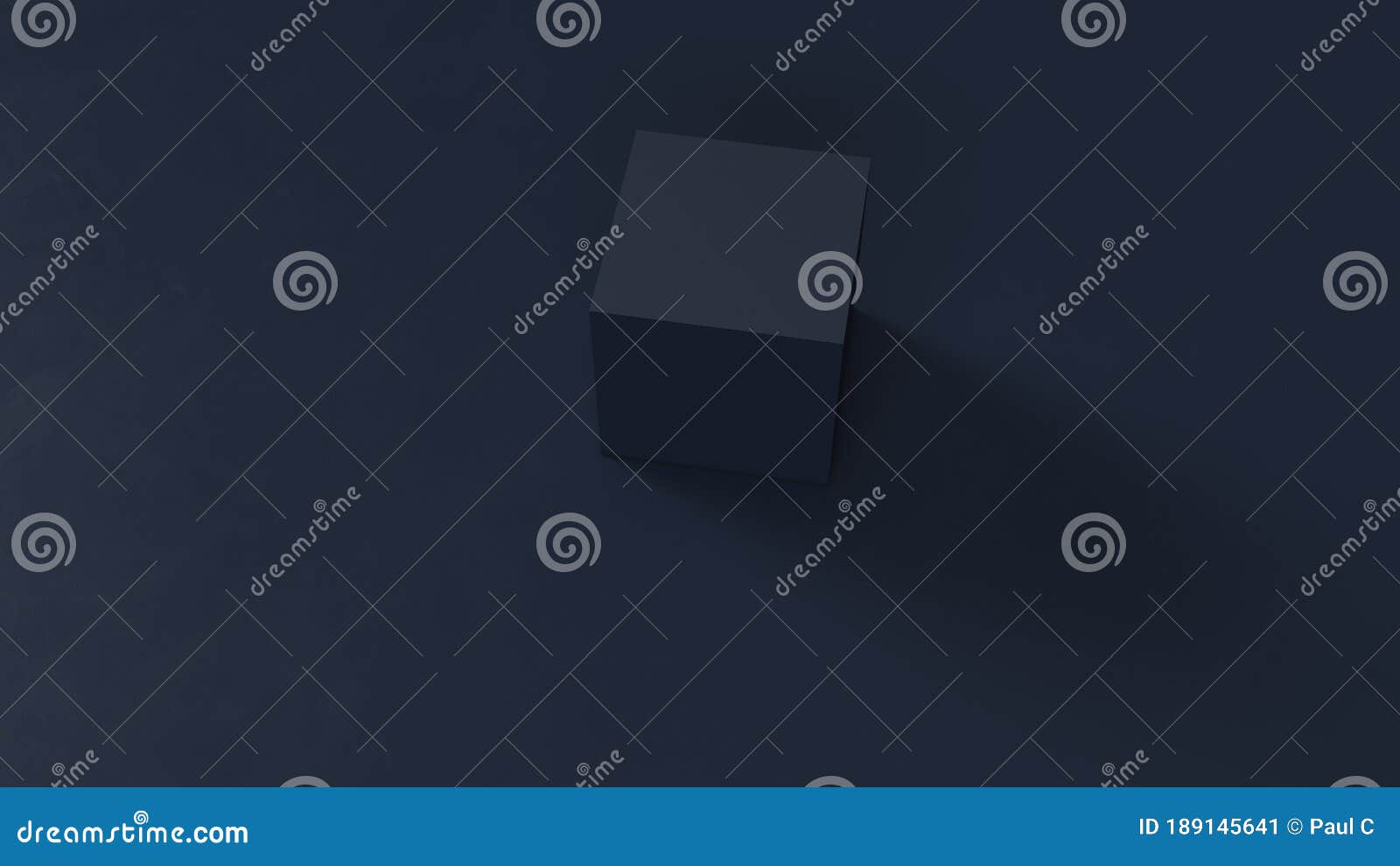 Navy Blue Cube Box Block stock illustration. Illustration of geometry ...