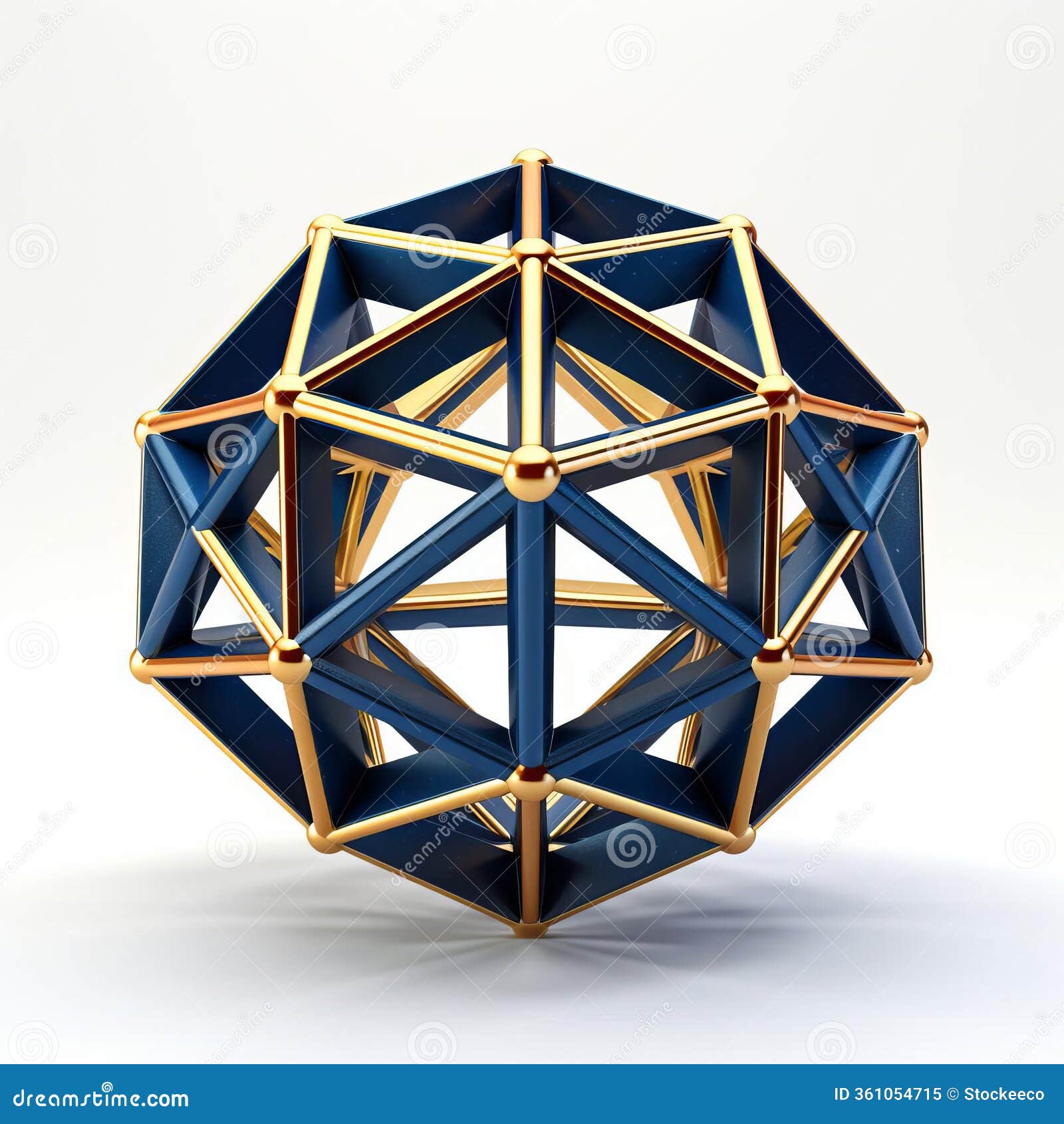 Icosahedron, Faces, Edges, Vertices Geometric Figures Set Isolated On A ...