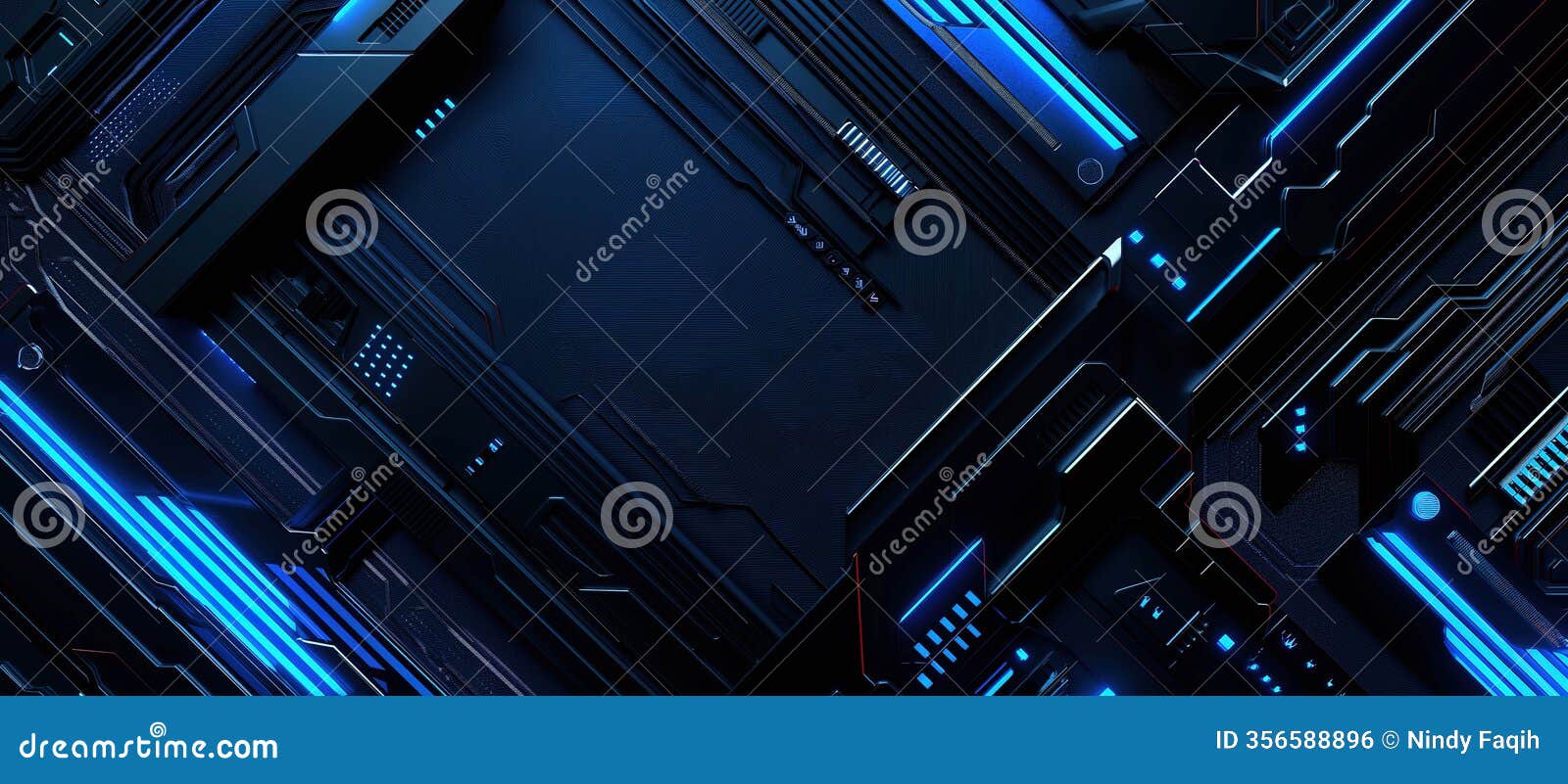 Navy Blue Glowing Computer Network Electronic Frame Background, Light ...