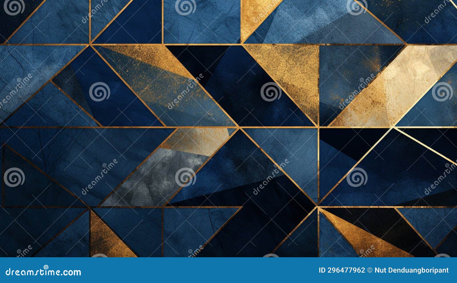 Navy Blue and Gold Geometric Lines Abstract Pattern Background Stock ...