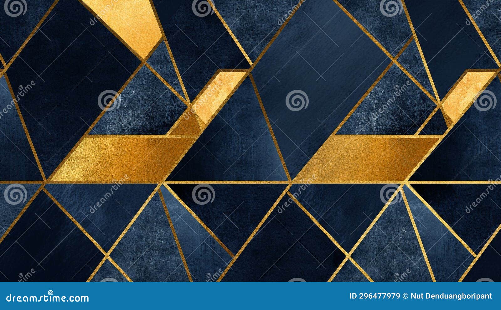 Navy Blue and Gold Geometric Lines Abstract Pattern Background Stock ...
