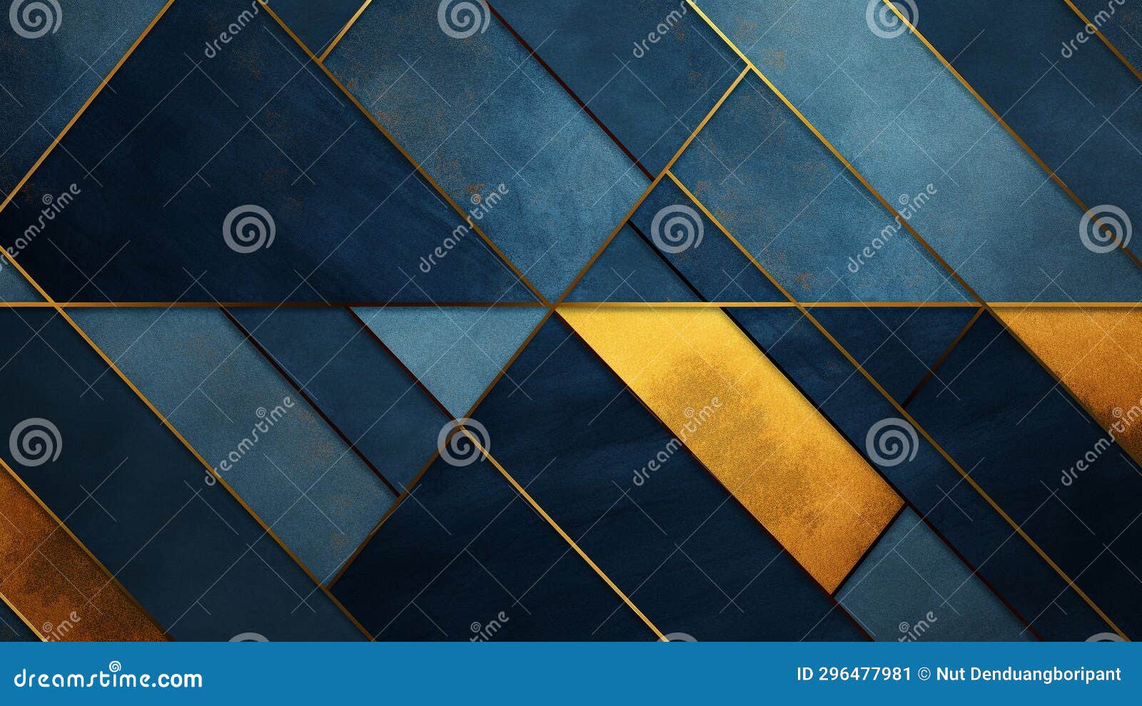 Navy Blue and Gold Geometric Lines Abstract Pattern Background Stock ...