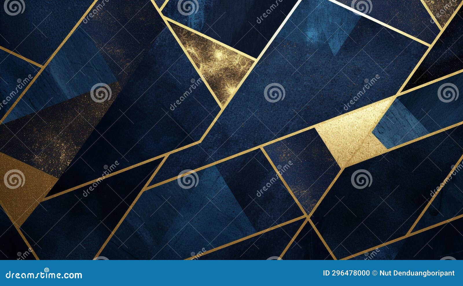 Navy Blue and Gold Geometric Lines Abstract Pattern Background Stock ...