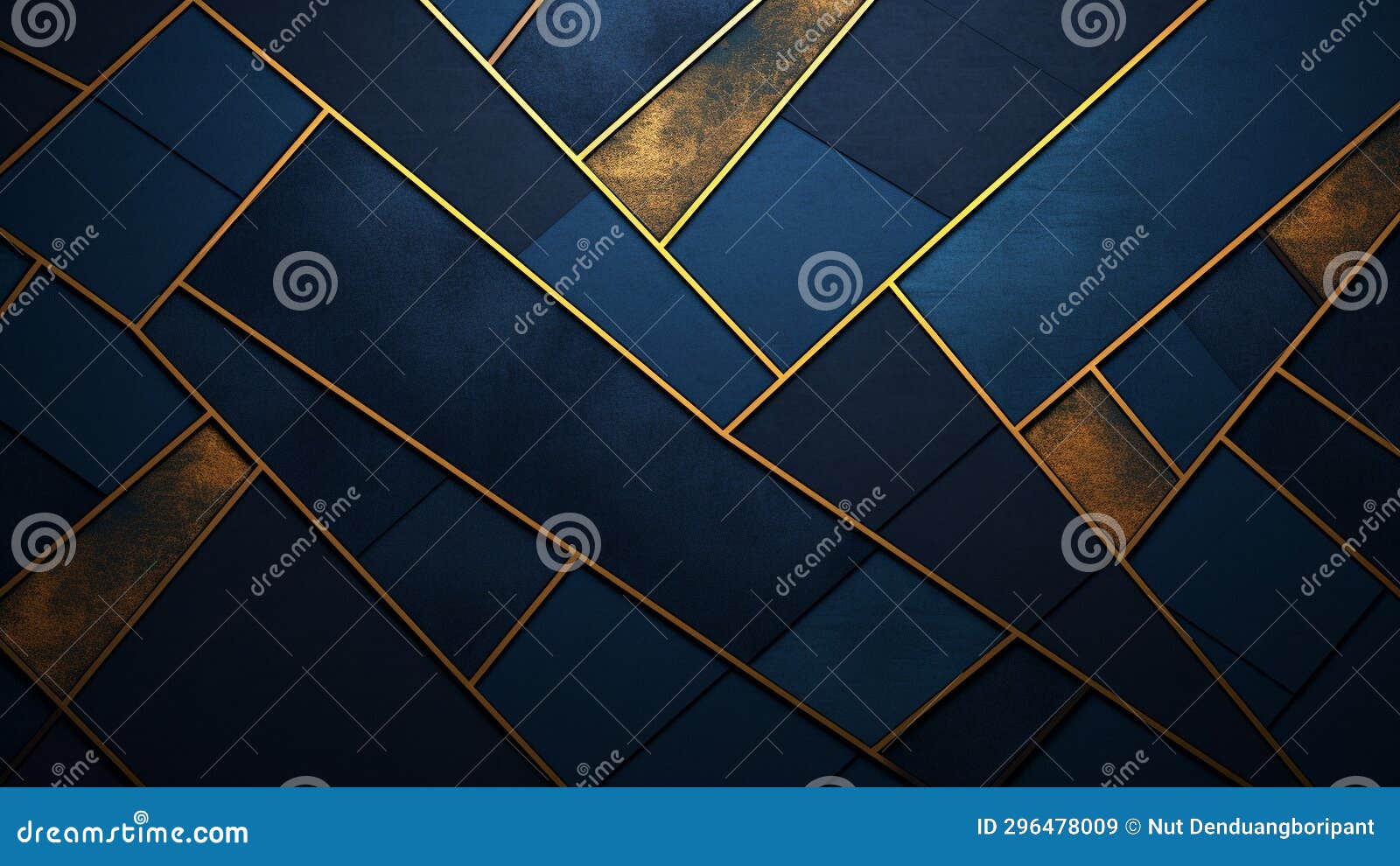 Navy Blue and Gold Geometric Lines Abstract Pattern Background Stock ...
