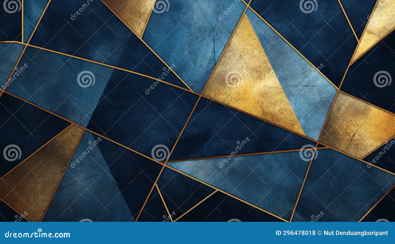 Navy Blue and Gold Geometric Lines Abstract Pattern Background Stock ...