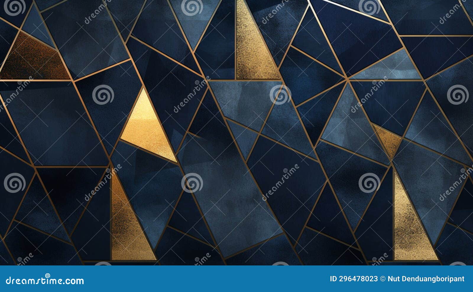 Navy Blue and Gold Geometric Lines Abstract Pattern Background Stock ...