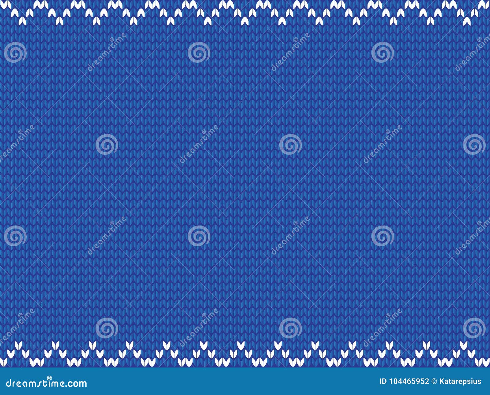 Navy Blue Knitted Background with White Zig Zag Frame and Space Stock ...