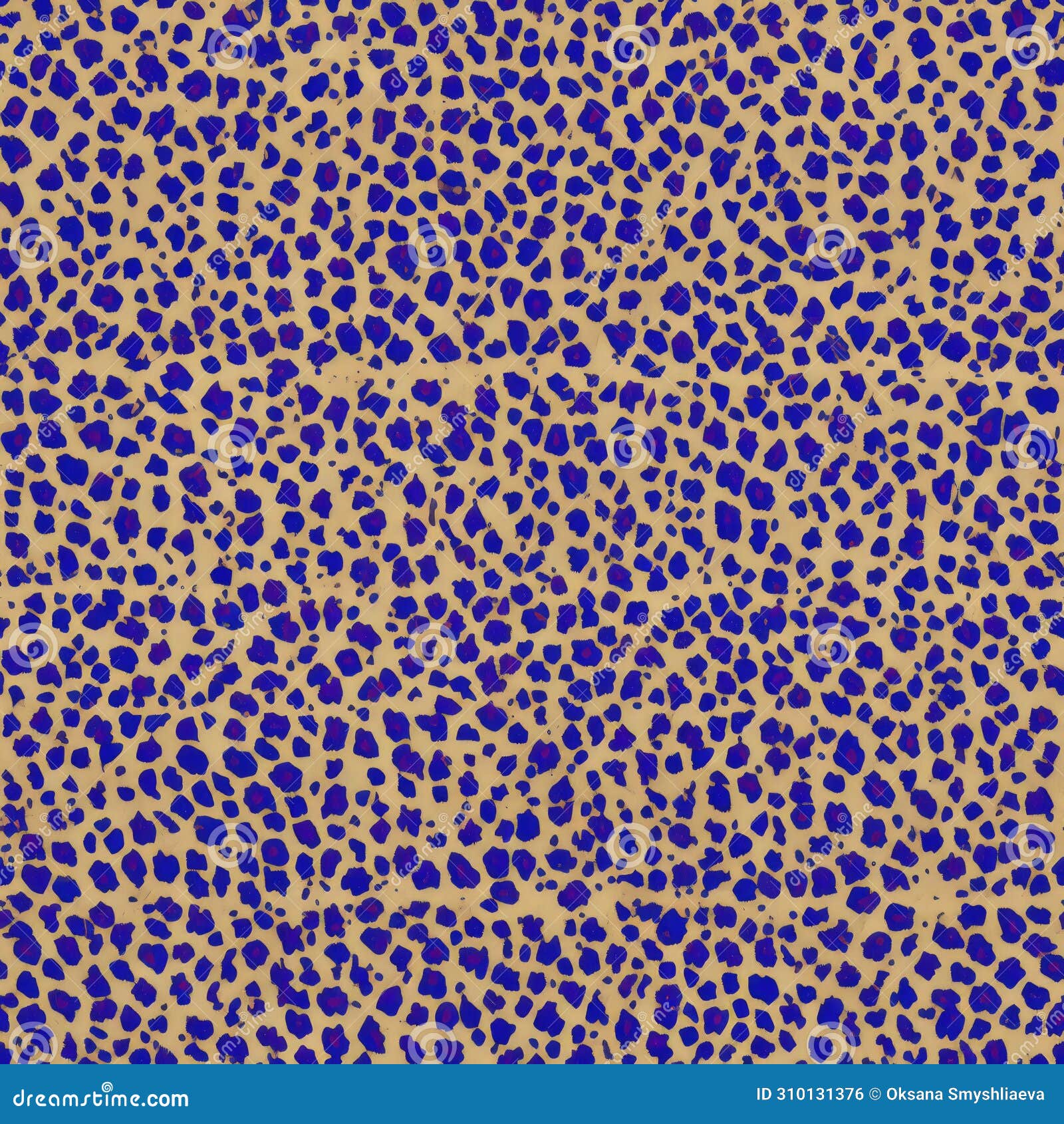 Navy Blue Leopard Spot Design. Contemporary Leopard Spot Pattern with ...