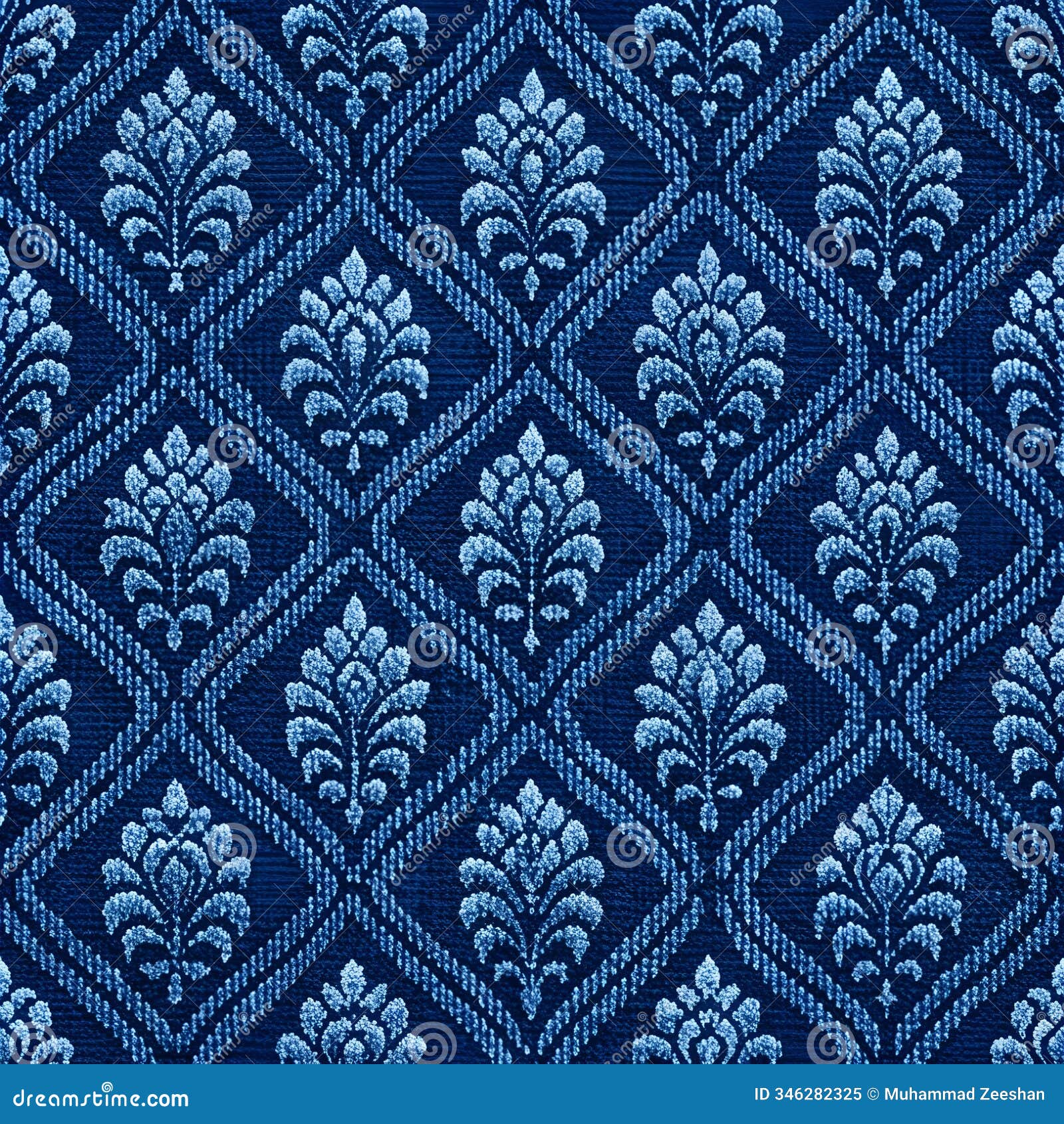 Navy Blue Patterned Fabric Texture or Background Stock Illustration ...
