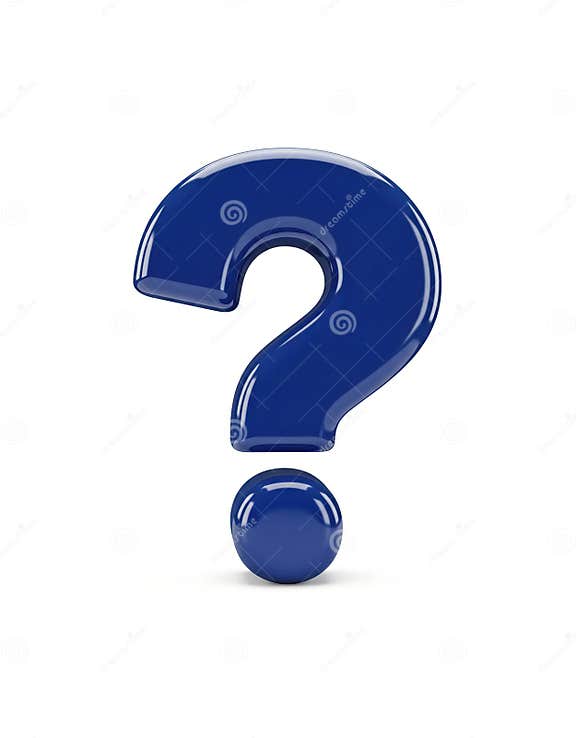 Navy Blue Question Mark , Isolated on White Stock Illustration ...