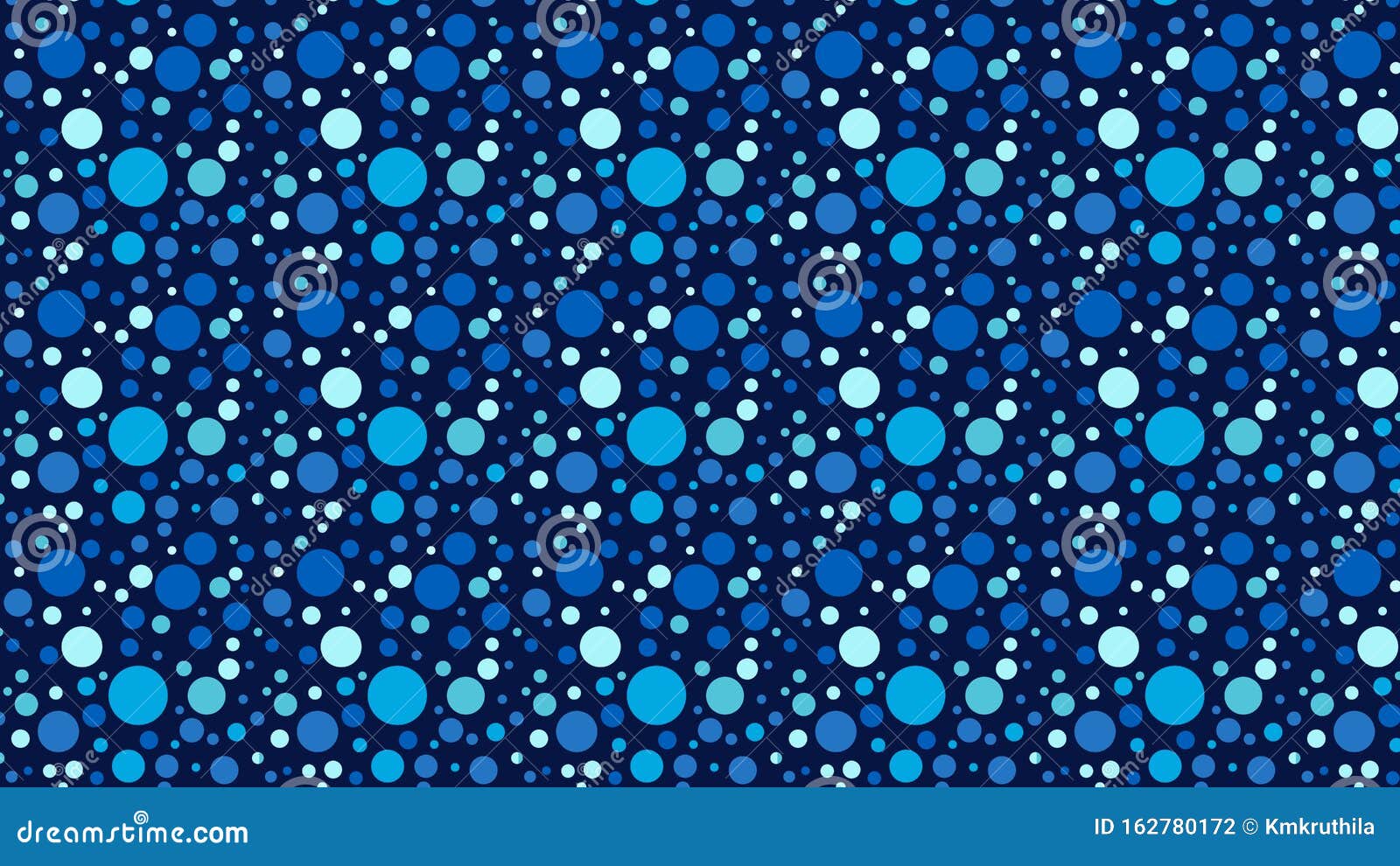Navy Blue Seamless Random Circle Dots Background Pattern Stock Vector ...