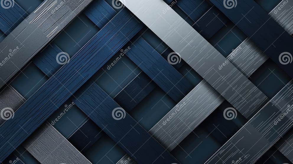 Navy Blue and Silver Abstract Pattern with Basic Geometric Shapes ...