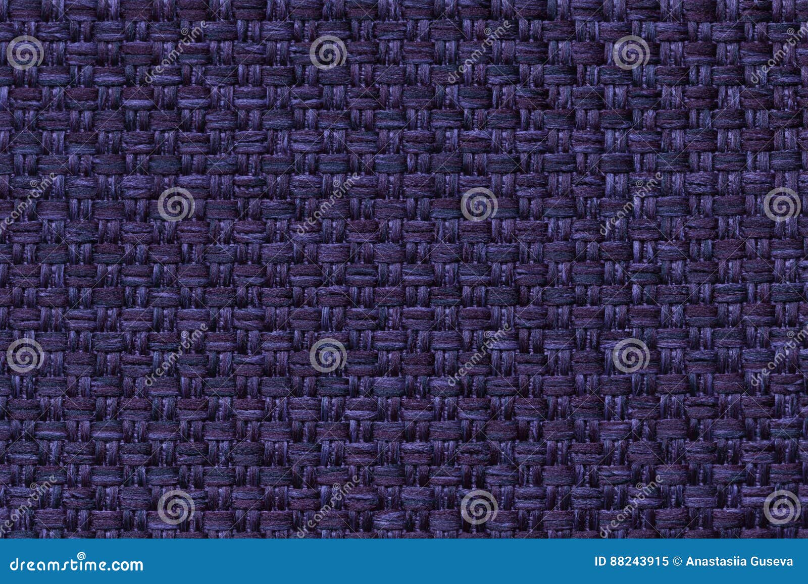 Navy Blue Textile Background with Checkered Pattern, Closeup. Structure ...