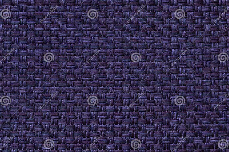 Navy Blue Textile Background with Checkered Pattern, Closeup. Structure ...