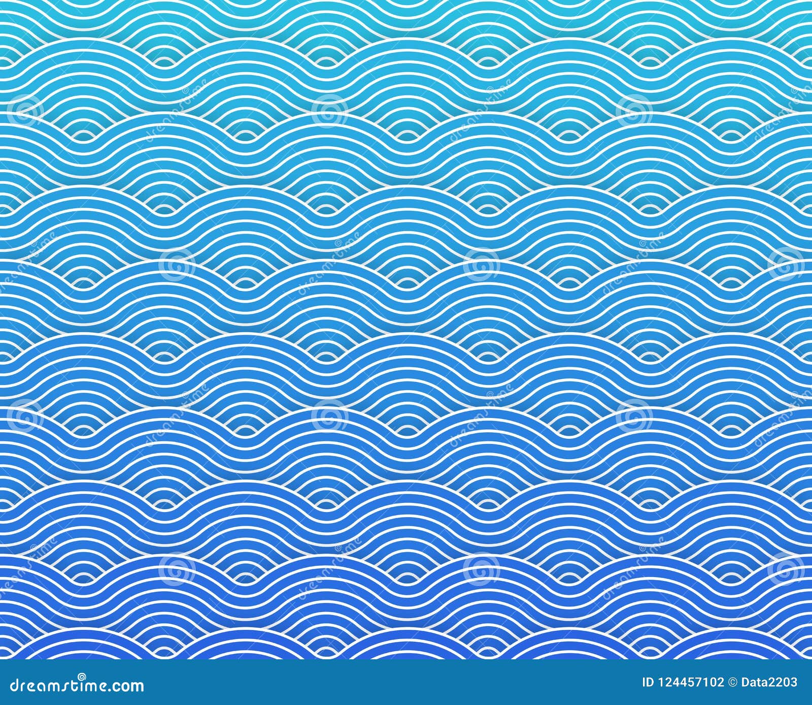 Navy Blue Vector Curvy Waves Pattern Stock Vector - Illustration of ...