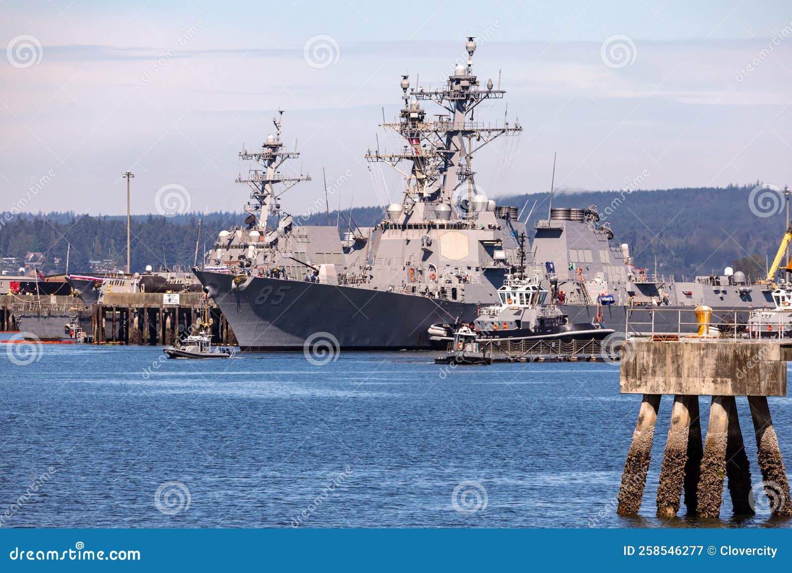 Navy Destroyer USS McCampbell Leaves Everett Naval Base Editorial ...