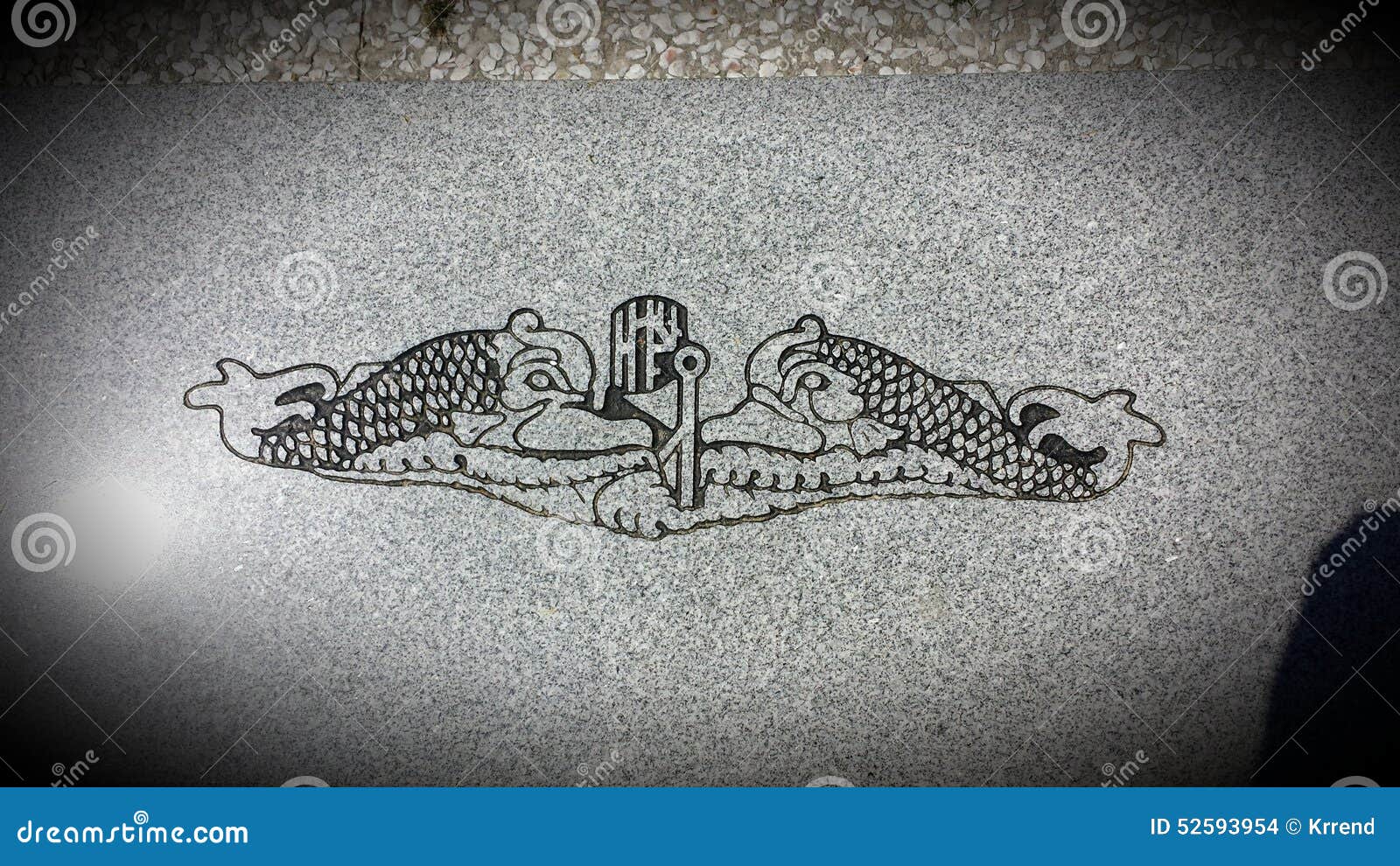 Navy Emblem Carved Stone editorial stock image. Image of navy - 52593954