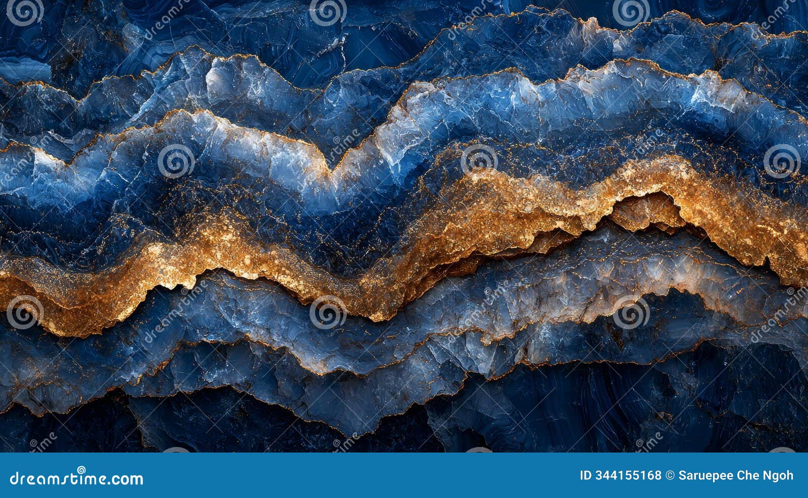 Navy and Gold Abstract Marble Texture Background Stock Illustration ...