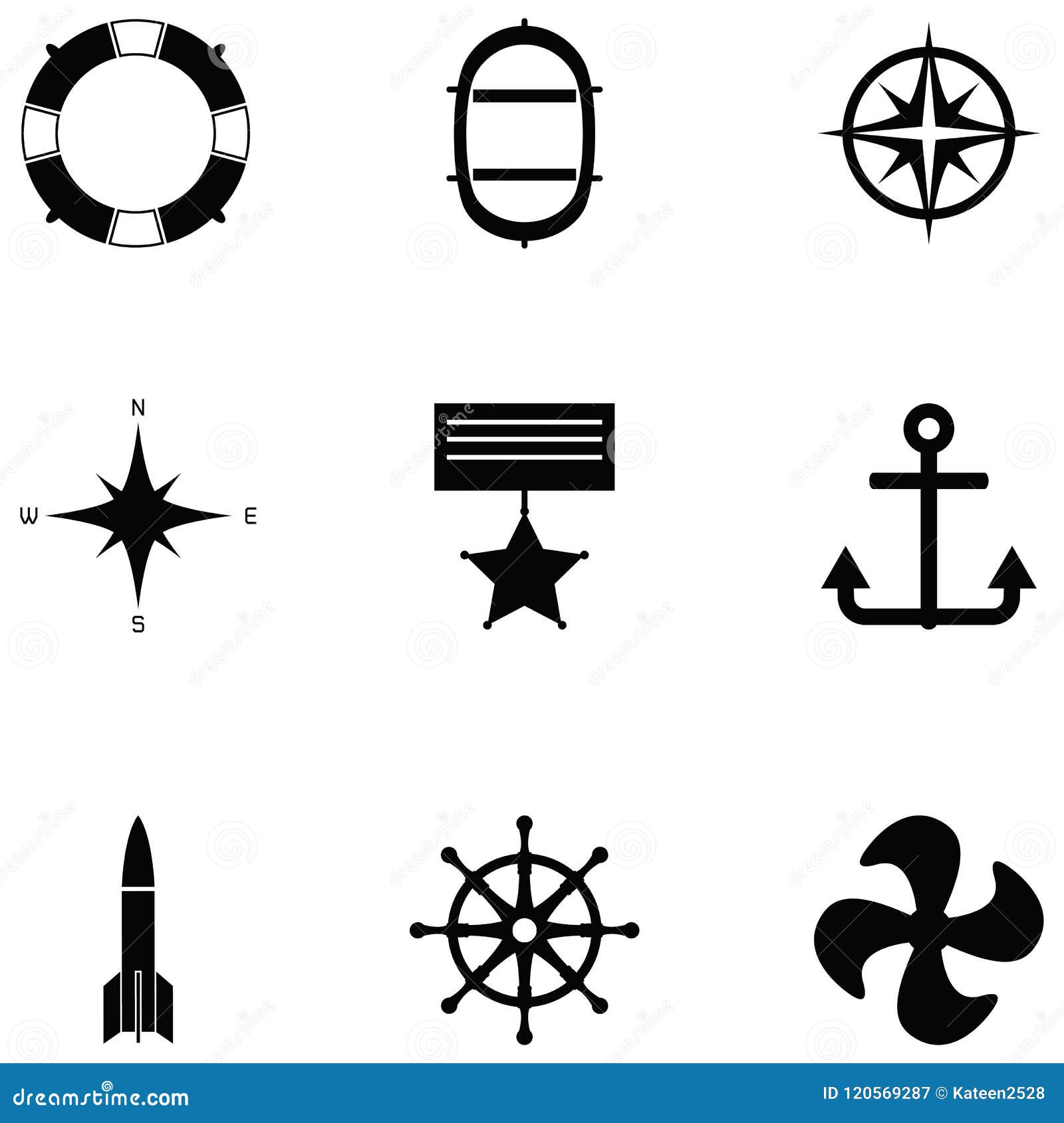Navy icon set stock vector. Illustration of military - 120569287