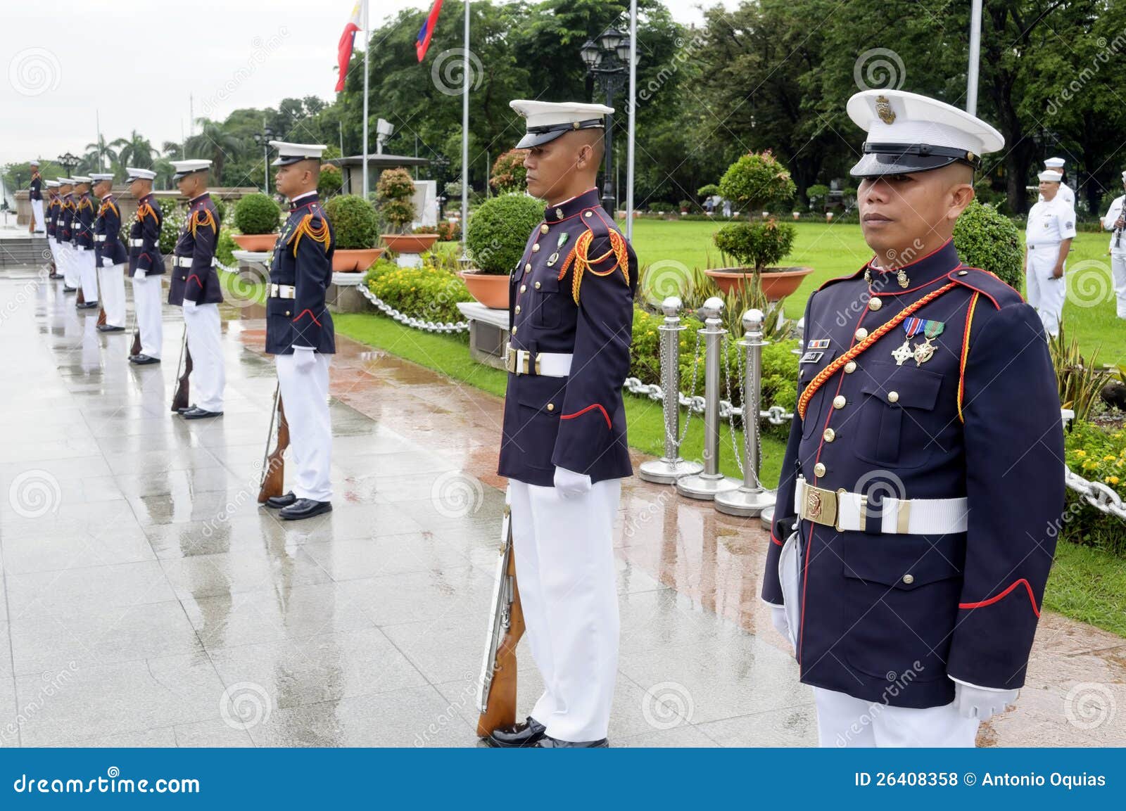 Navy Men editorial stock photo. Image of park, rifle - 26408358