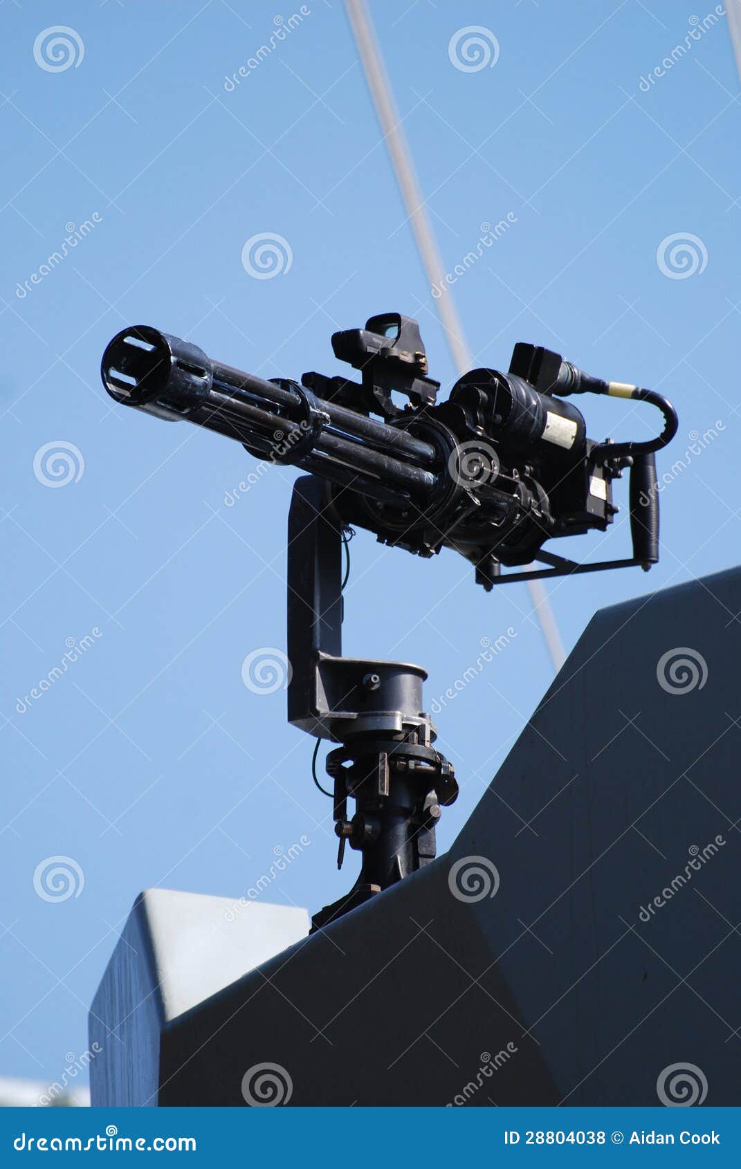 Navy Minigun stock photo. Image of grey, machine, blue - 28804038