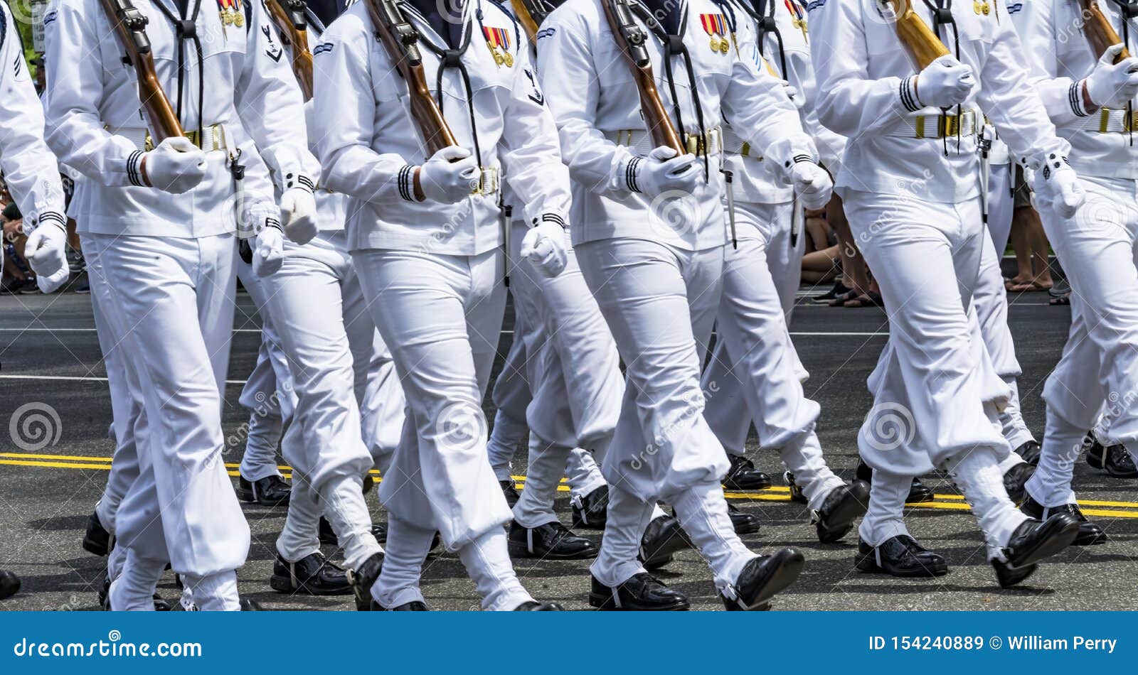 Navy Rifles Marching Unit Memorial Day Parade Washington DC Stock Image ...