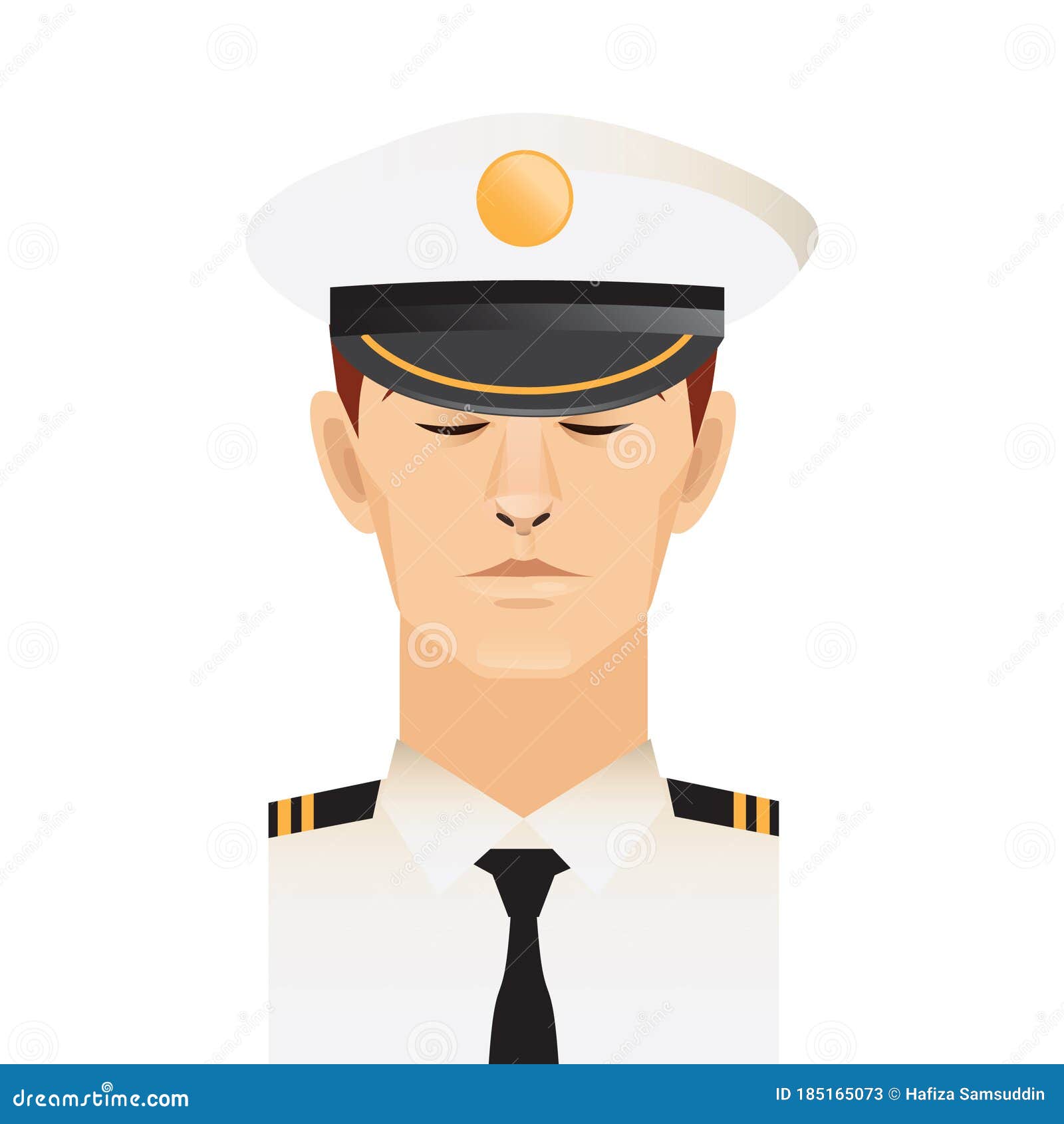 Navy Officer. Vector Illustration Decorative Design Stock Vector ...